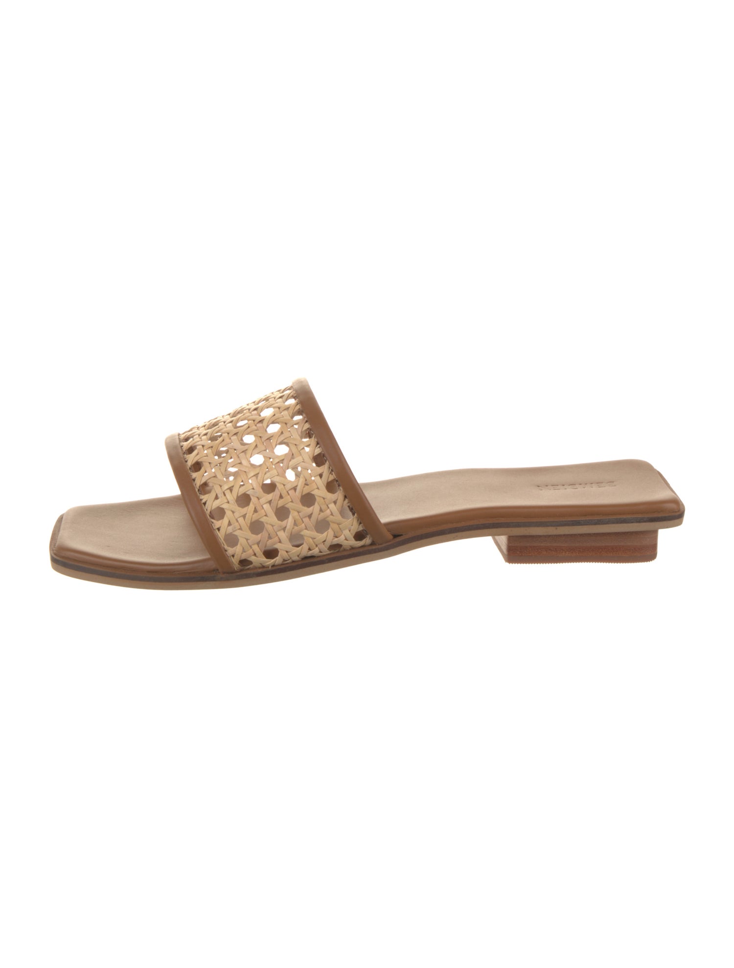 Bembien Rattan Colorblock Pattern Slides - Neutrals Sandals, Shoes ...