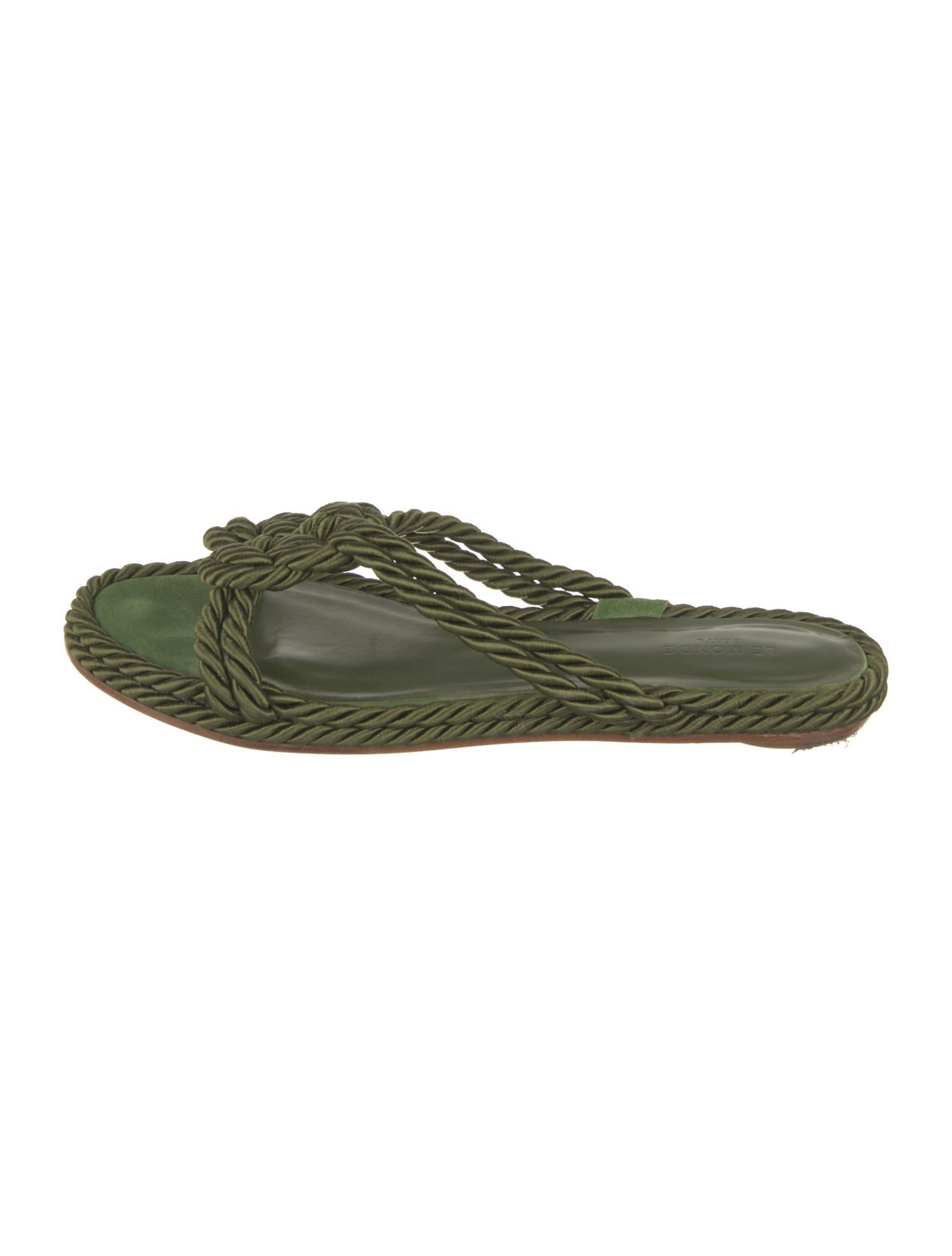 Le Monde Beryl Slides - Green Sandals, Shoes - WBFGL21338 | The RealReal