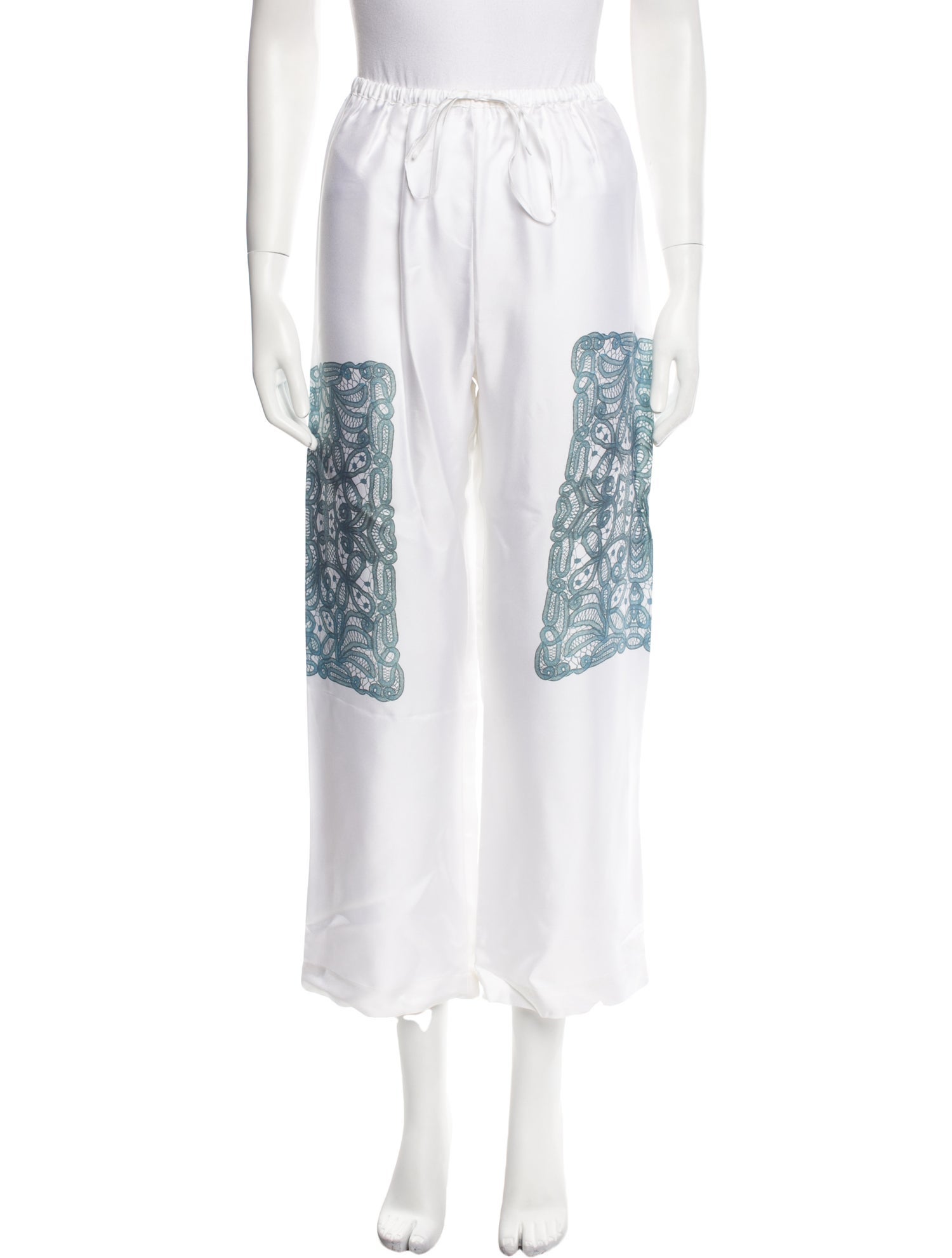BITE Silk Wide Leg Pants w/ Tags - White, 13.25" Rise Pants, Clothing - WBIBE20284 | The RealReal