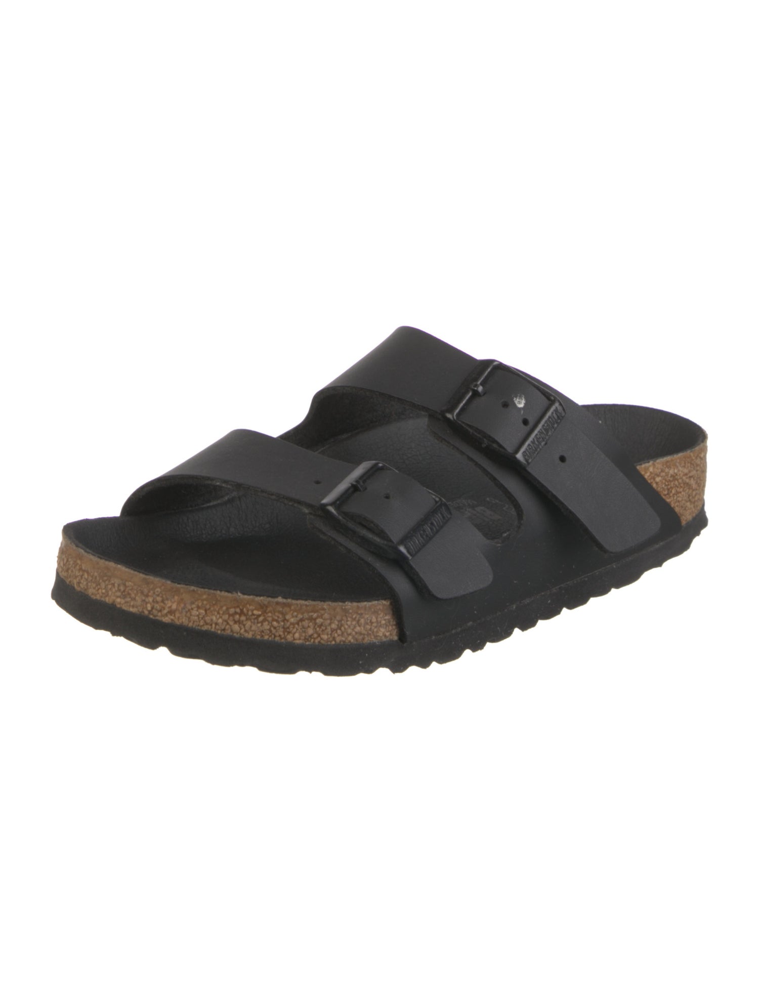 Birkenstock Leather Slides - Black Sandals, Shoes - WBIRK32949 | The ...