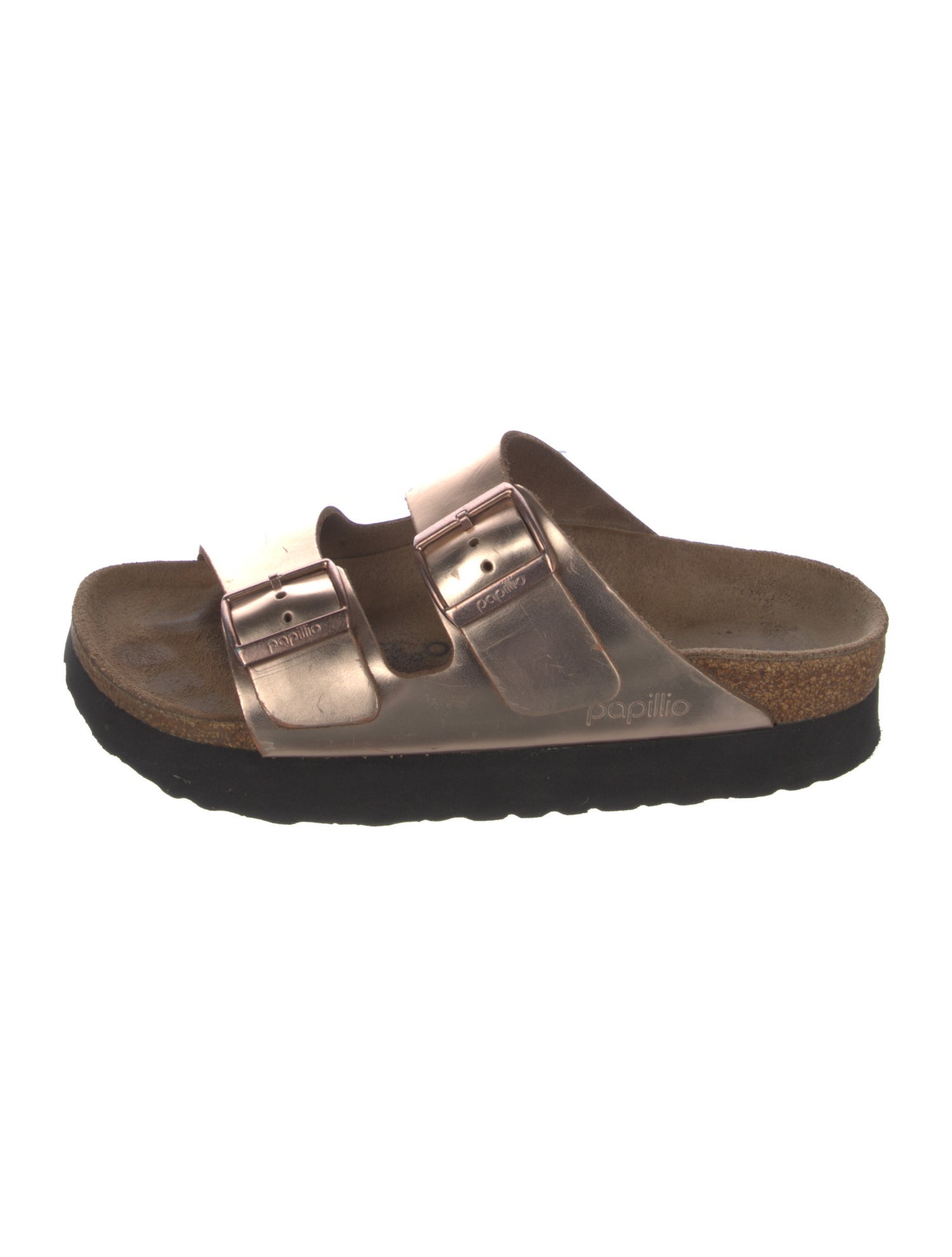 Birkenstock Patent Leather Slides - Metallic Sandals, Shoes ...