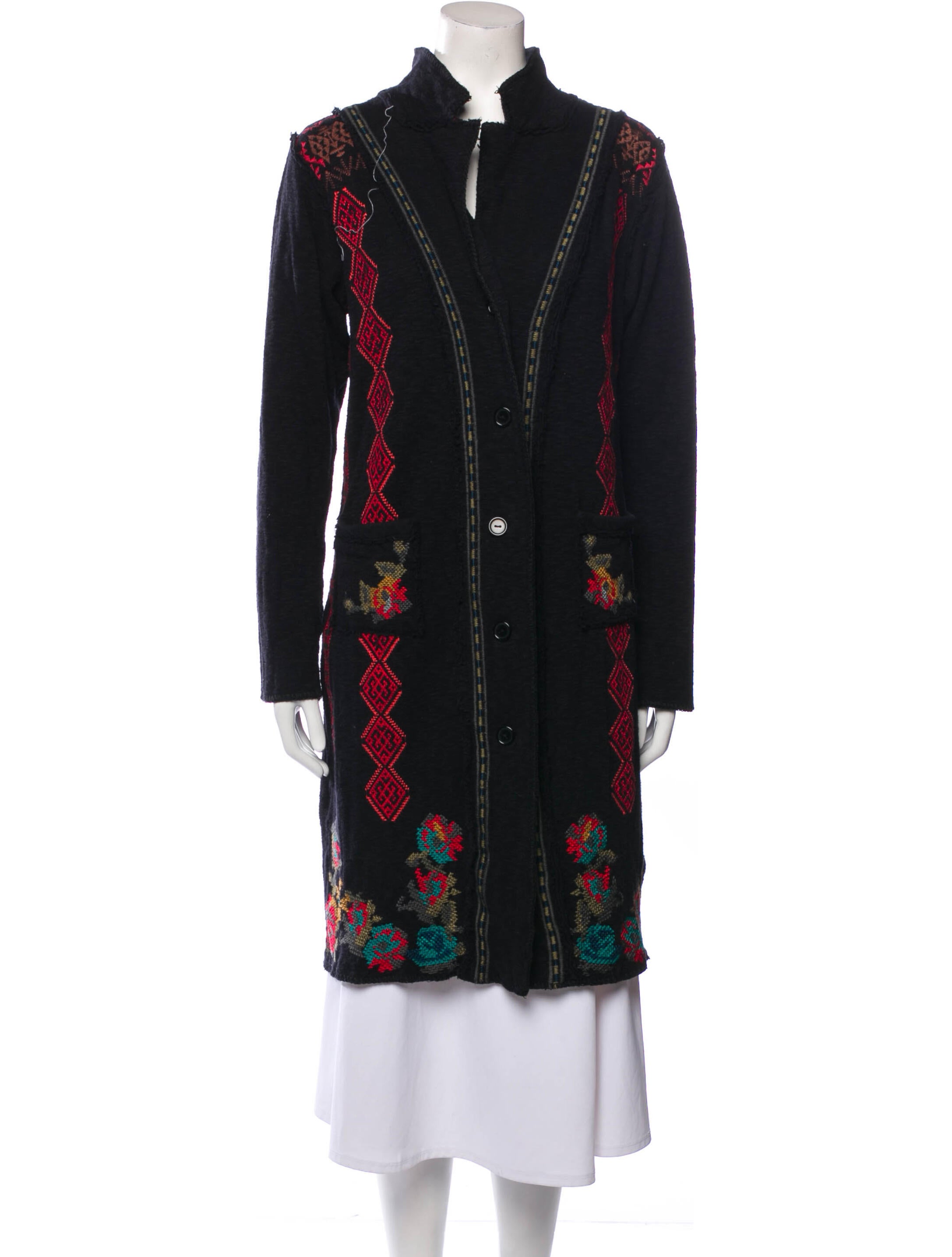 Biya Printed Coat - Black Coats, Clothing - WBIYA20361 | The RealReal
