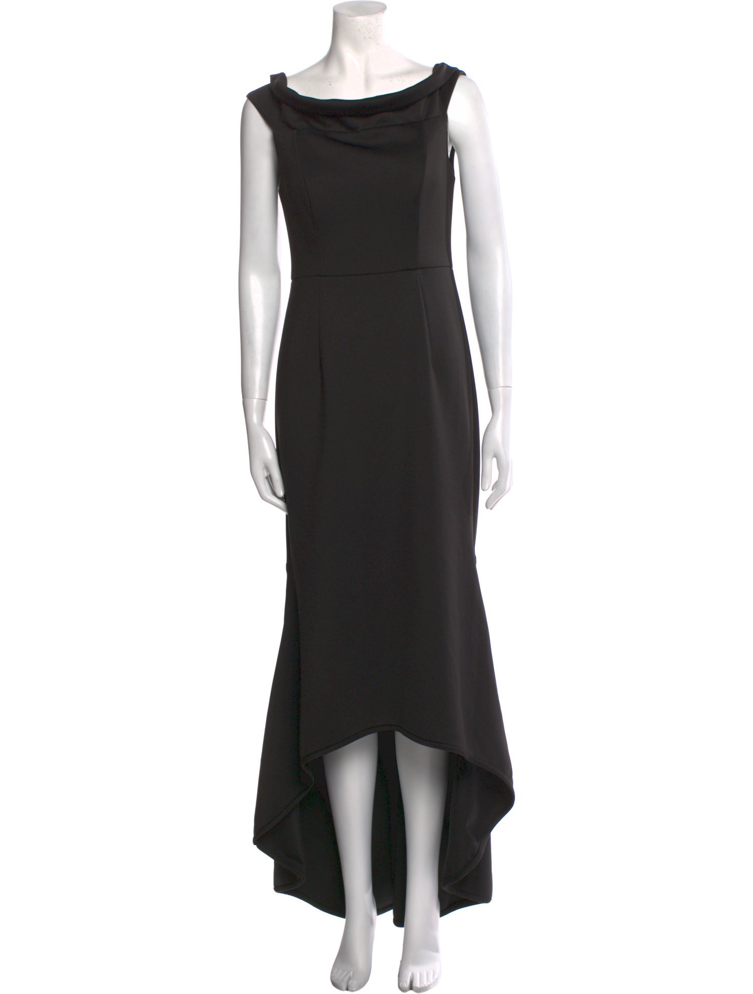 Black Halo Eve by Laurel Berman Cowl Neck Long Dress - Black Dresses ...