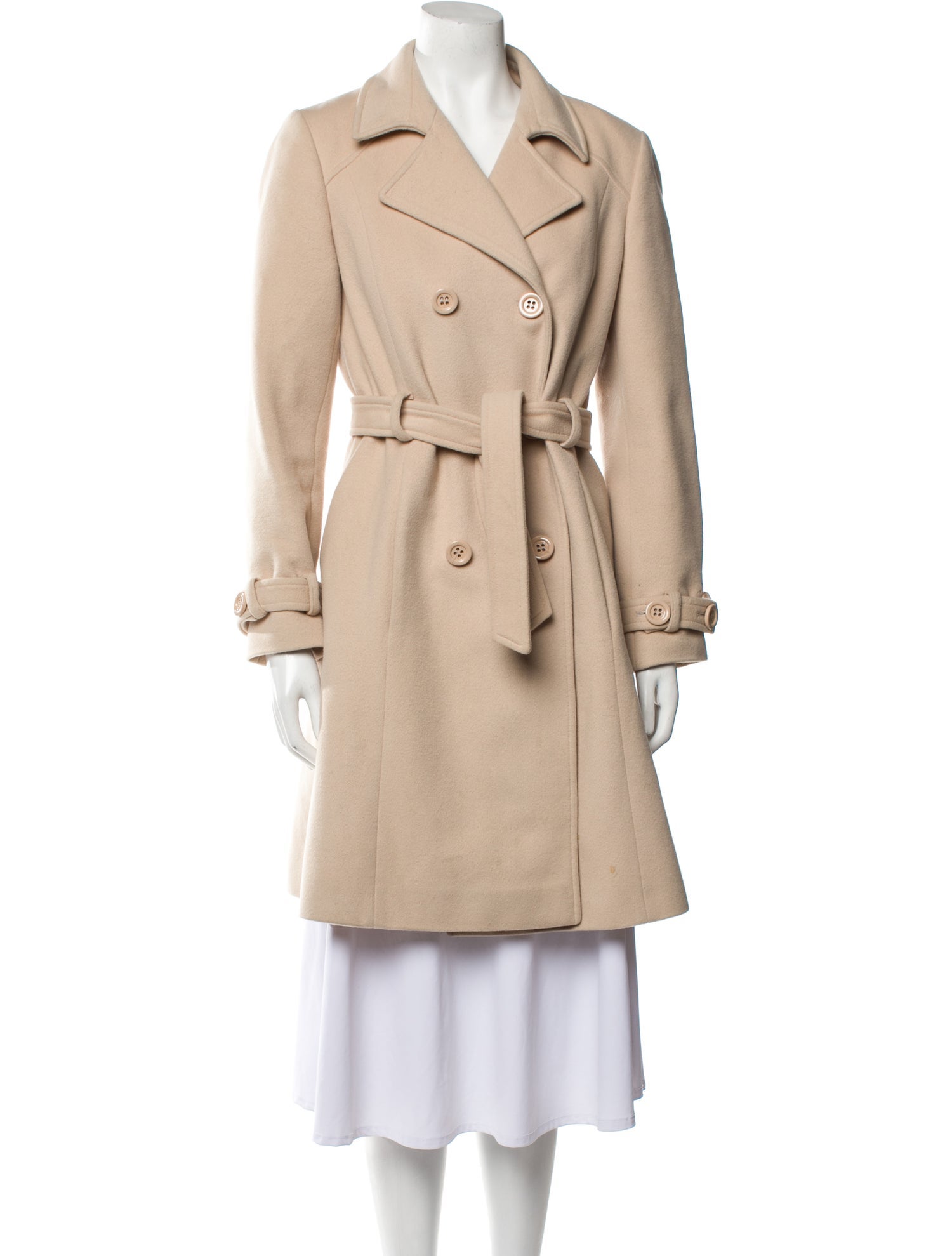 Halston Vintage 1980's Trench Coat - Pink Coats, Clothing - HAL33601 ...