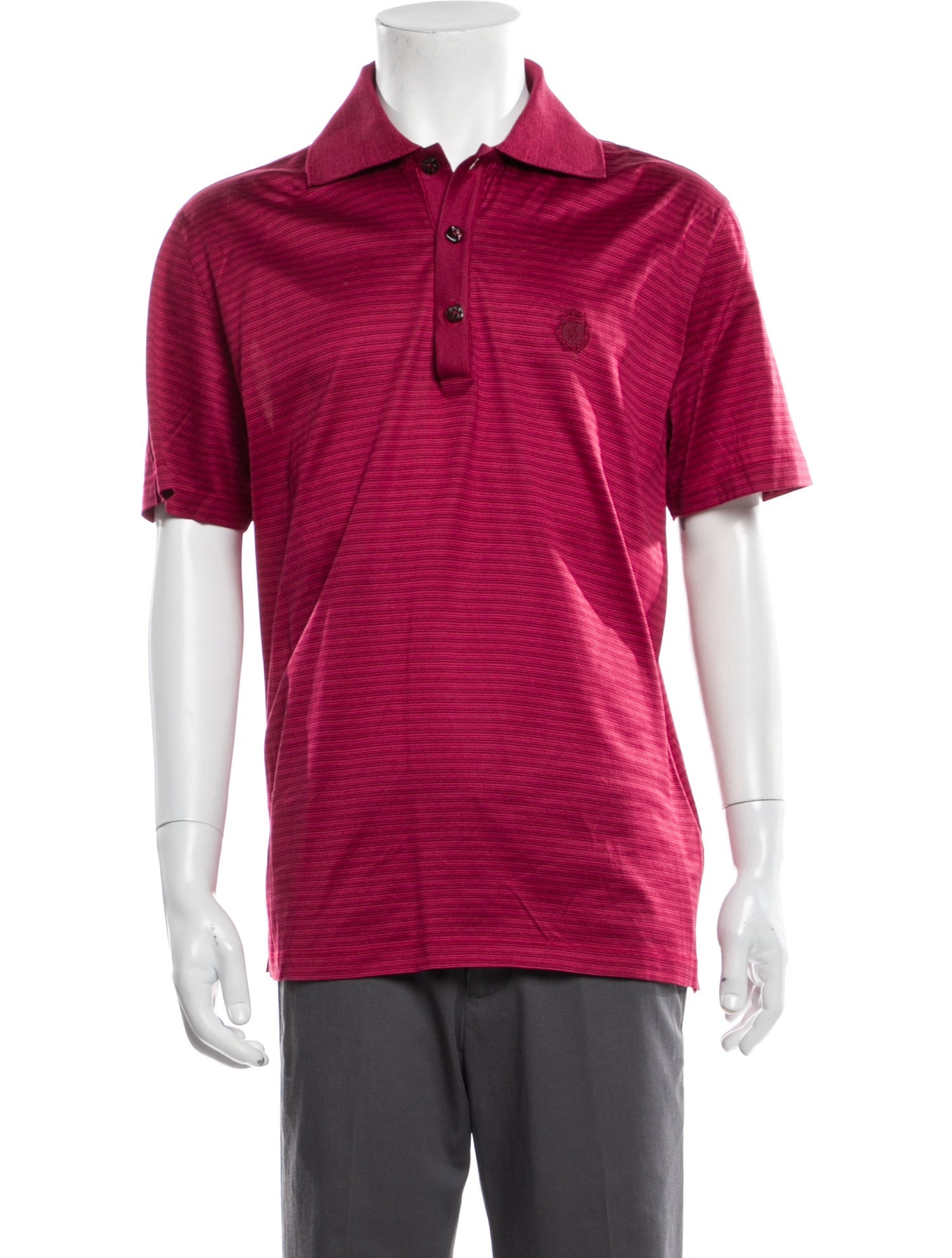 Billionaire Collar Short Sleeve Polo Shirt - Red Polos, Clothing ...