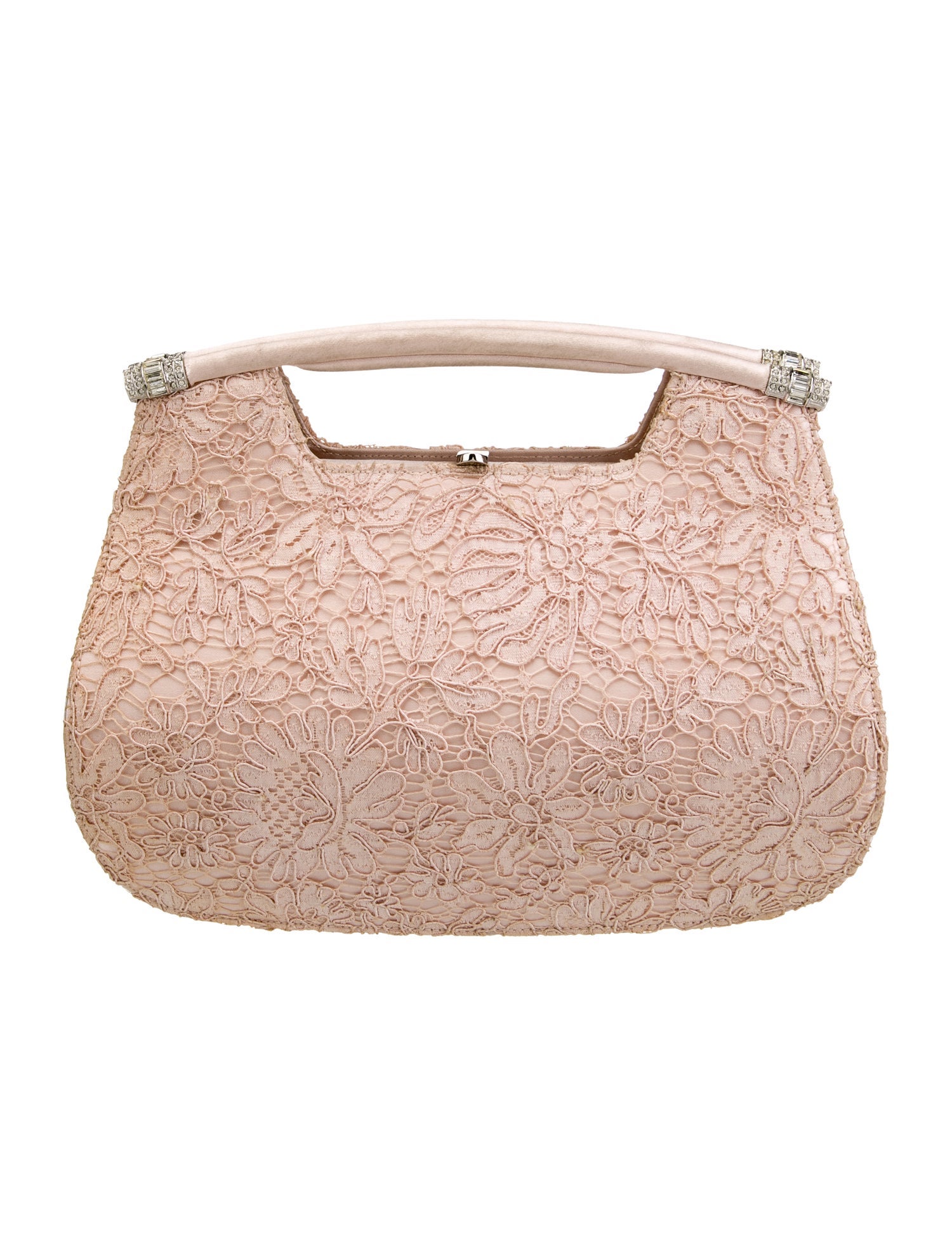 Bienen Davis Crystal Embellished Satin Handle Bag - Pink Handle Bags ...