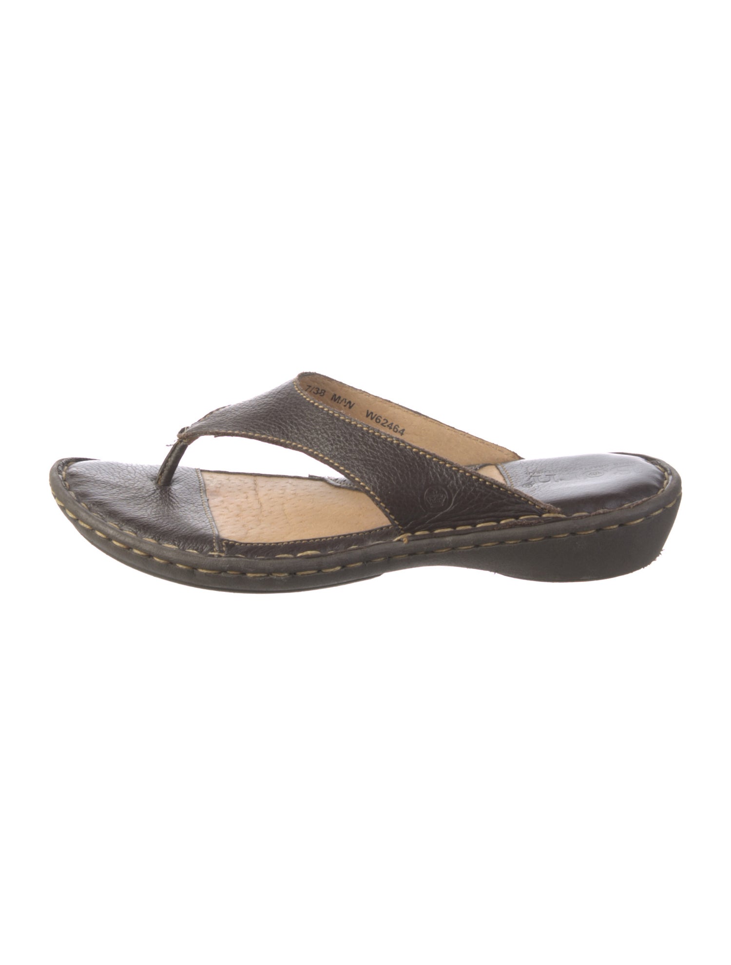 Born Leather Whipstitch Trim Flip Flops - Sandals, Shoes - WBNOR20881 ...