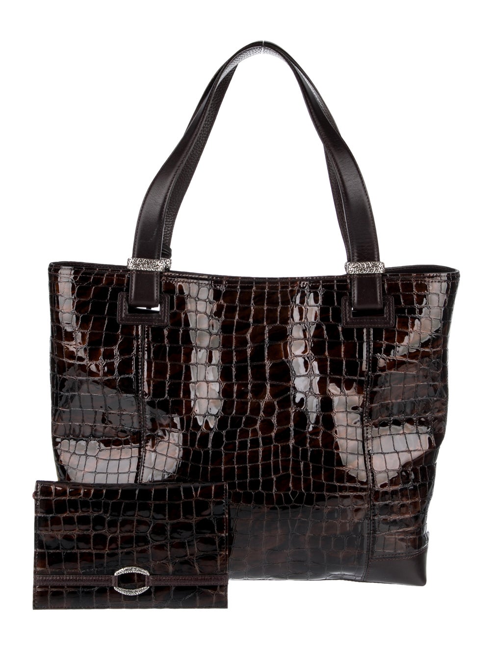 Brighton Patent Leather Tote - Brown Totes, Handbags - WBNRO20917 | The ...