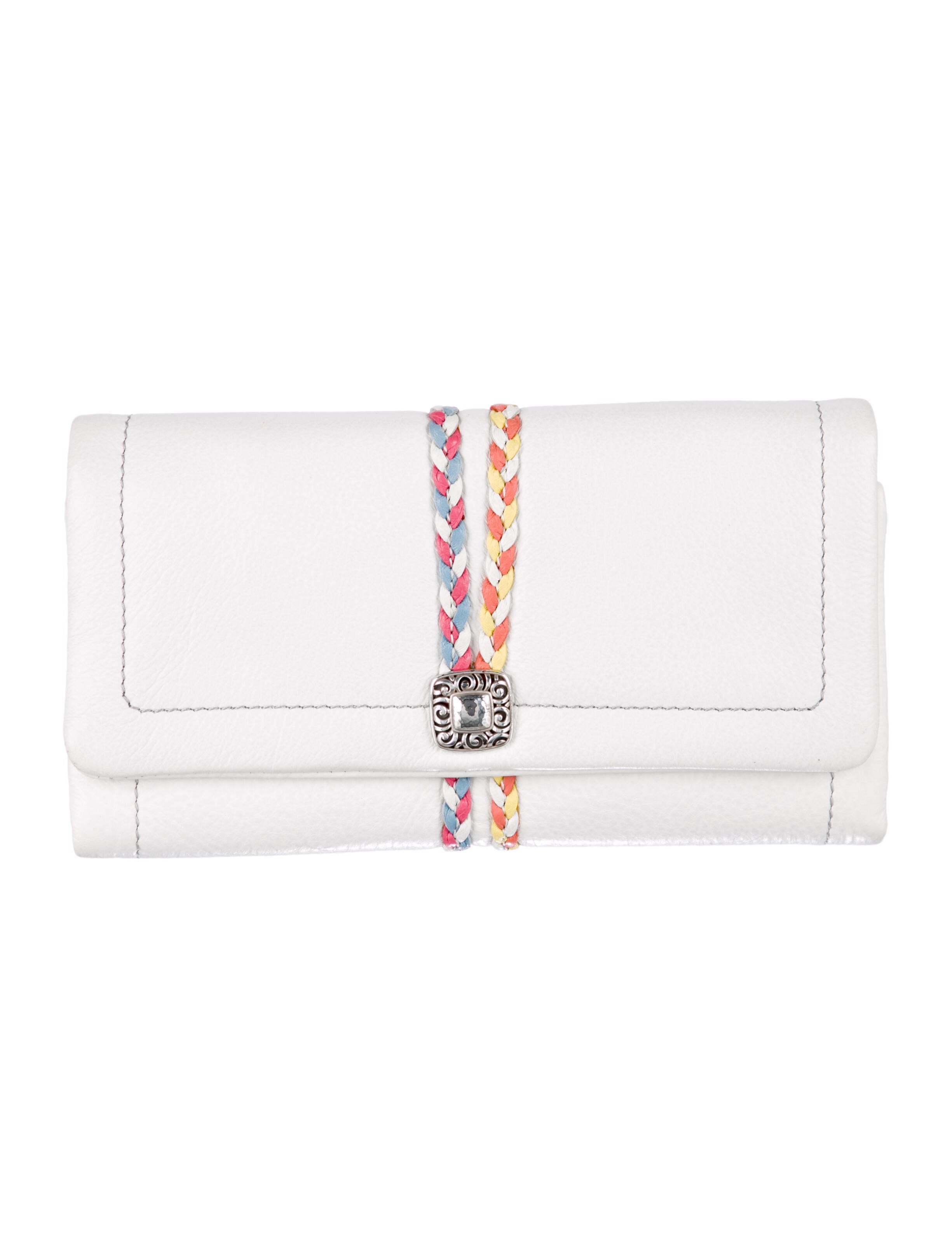 Brighton Leather Patterned Continental Wallet - White Wallets ...