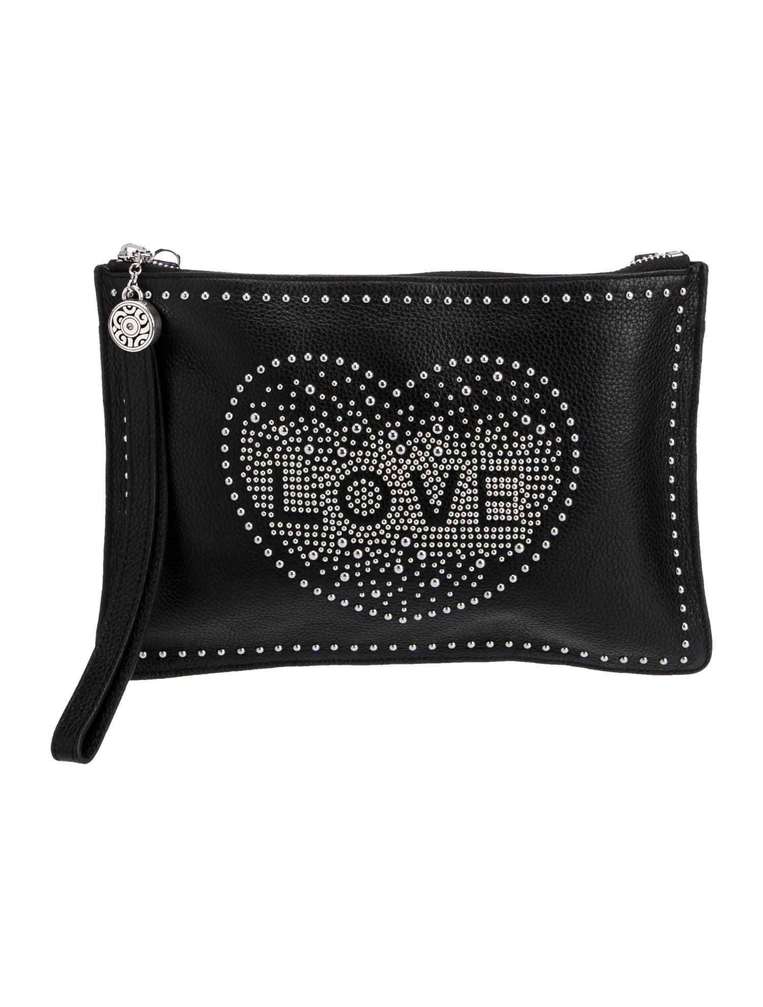 Brighton Leather Wristlet Bag - Black Clutches, Handbags - WBNRO21125 ...