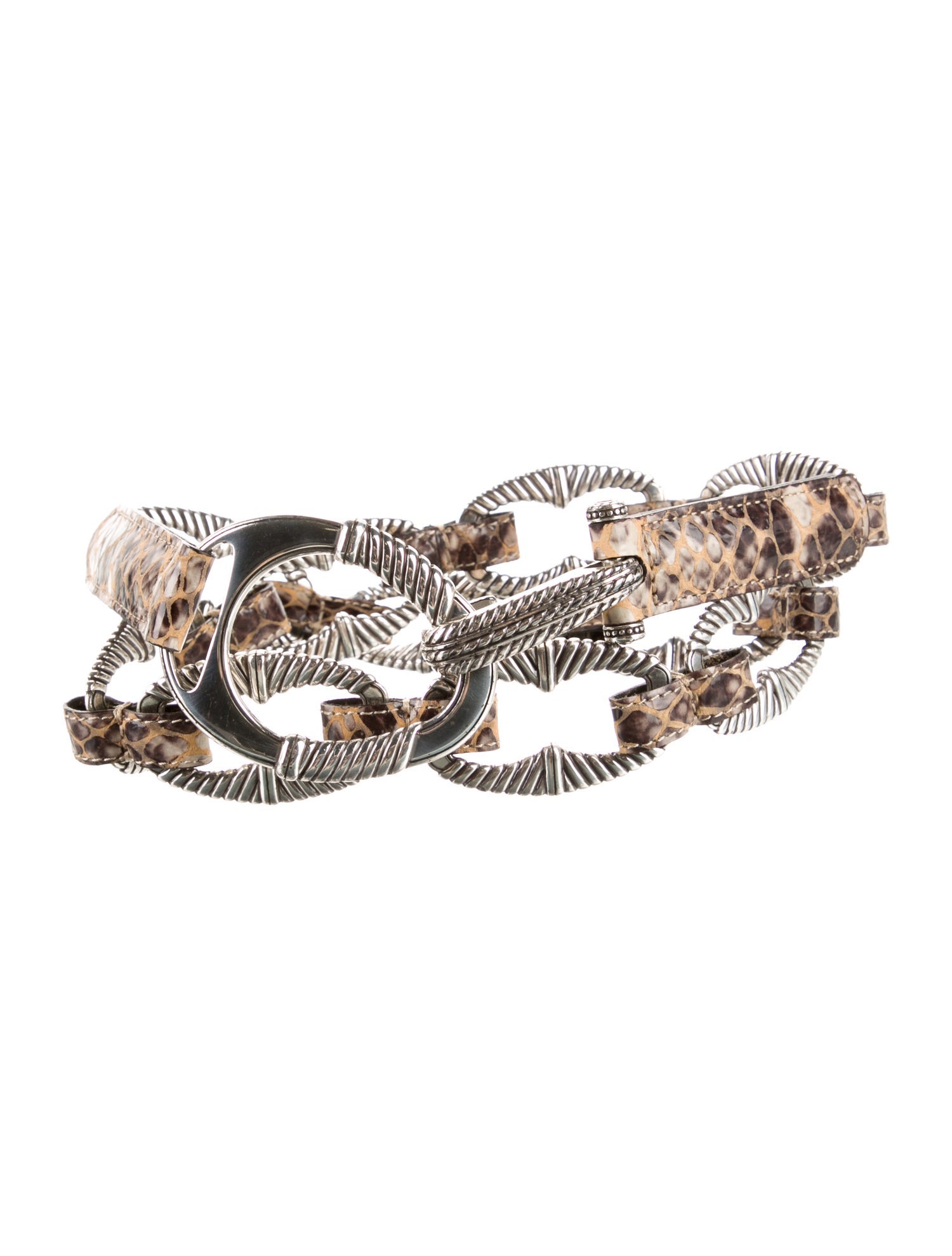 Brighton Metal Chain-Link Belt - Silver Belts, Accessories - WBNRO21217 ...