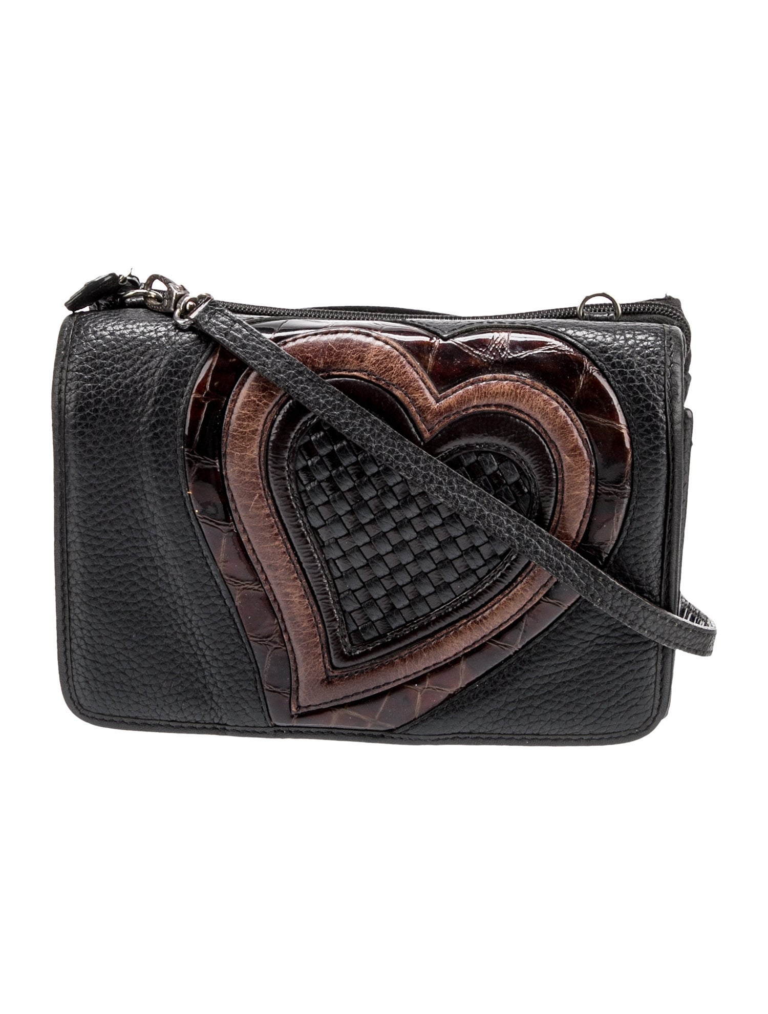 Brighton Leather Crossbody Bag - Black Crossbody Bags, Handbags - WBNRO21313 | The RealReal