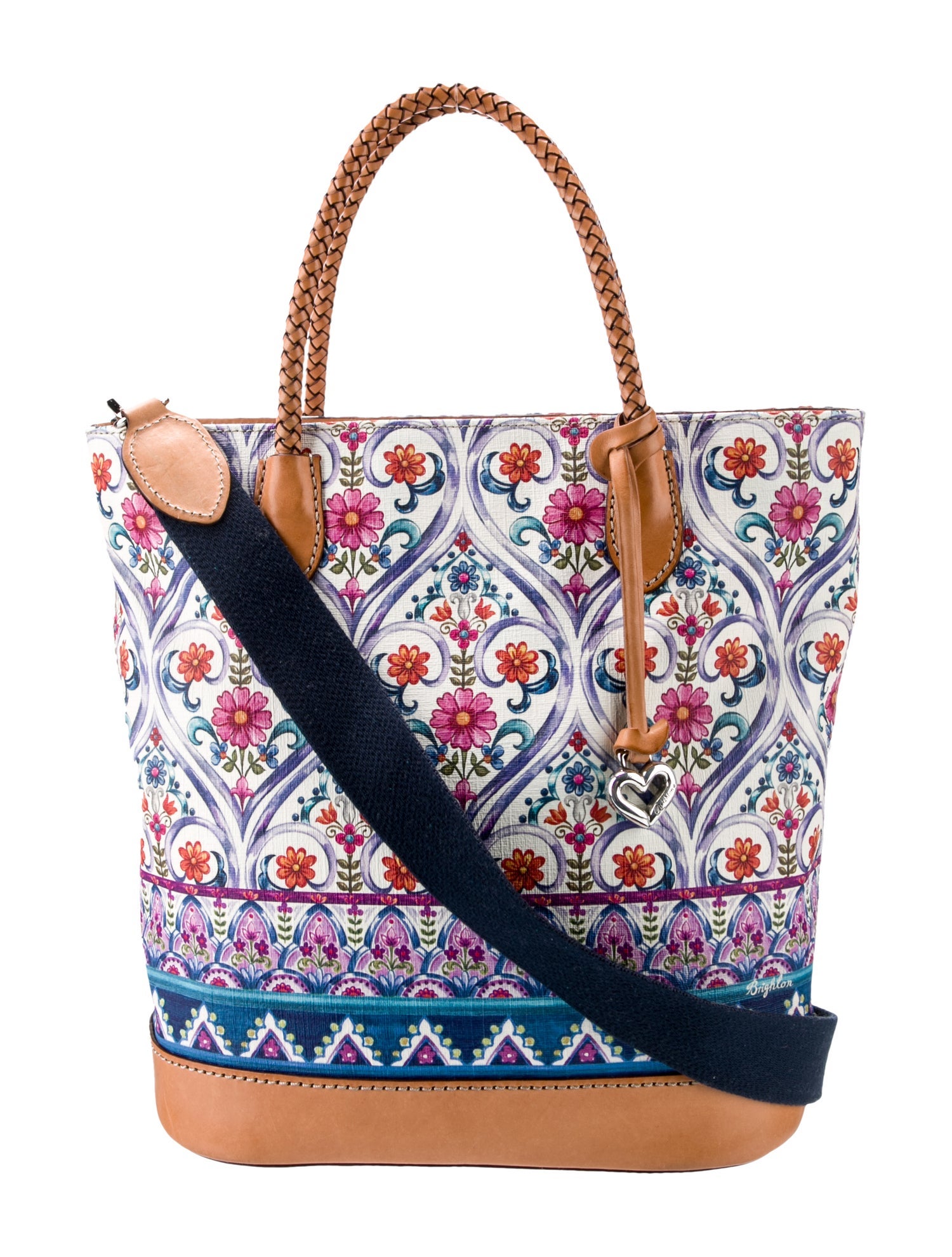 Brighton Leather Braided Bag - White Handle Bags, Handbags - WBNRO21406 ...