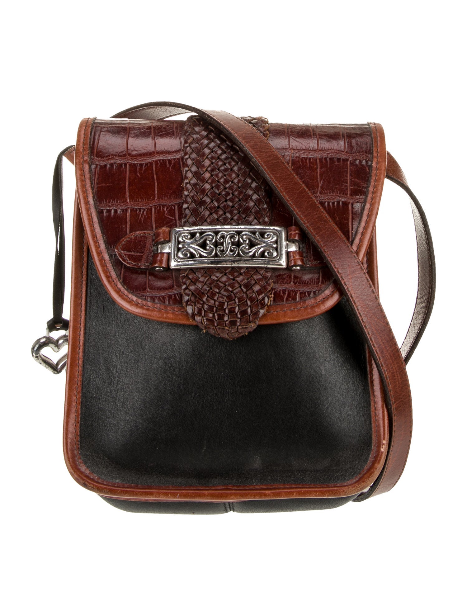 Brighton Leather Crossbody Bag - Black Crossbody Bags, Handbags - WBNRO22714 | The RealReal