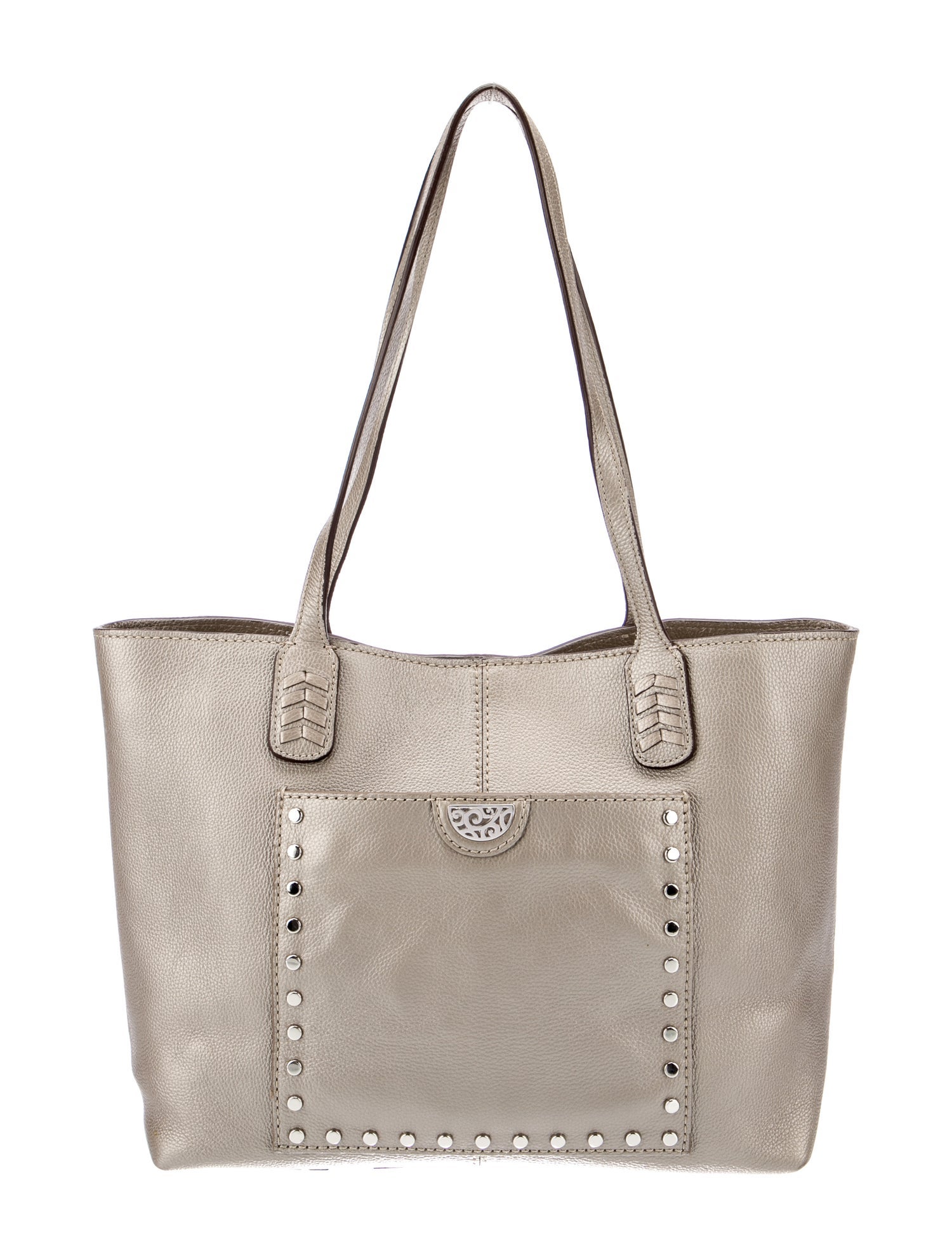 Brighton Leather Tote - Metallic Totes, Handbags - WBNRO22797 | The ...