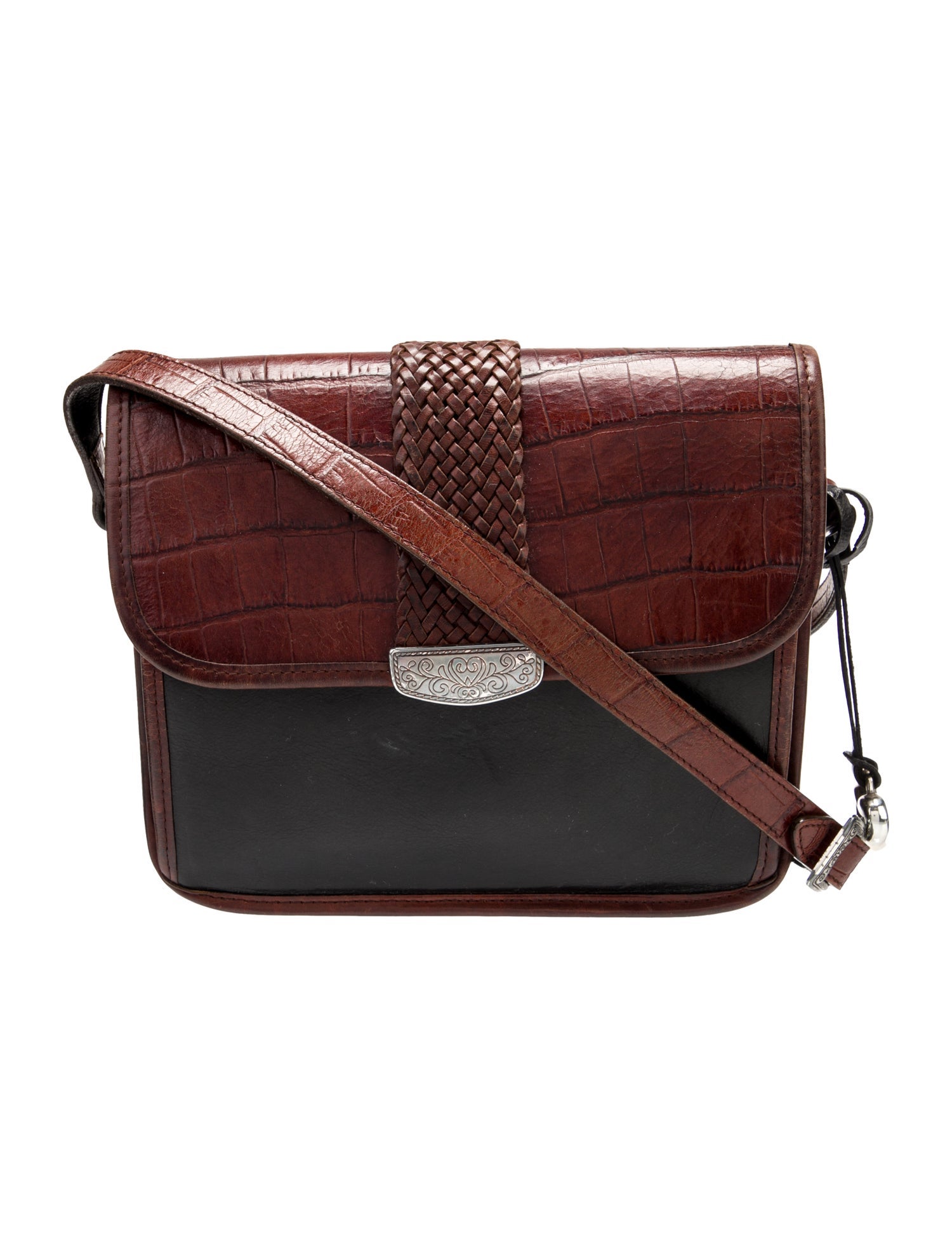 Brighton Leather Crossbody Bag - Black Crossbody Bags, Handbags - WBNRO23374 | The RealReal