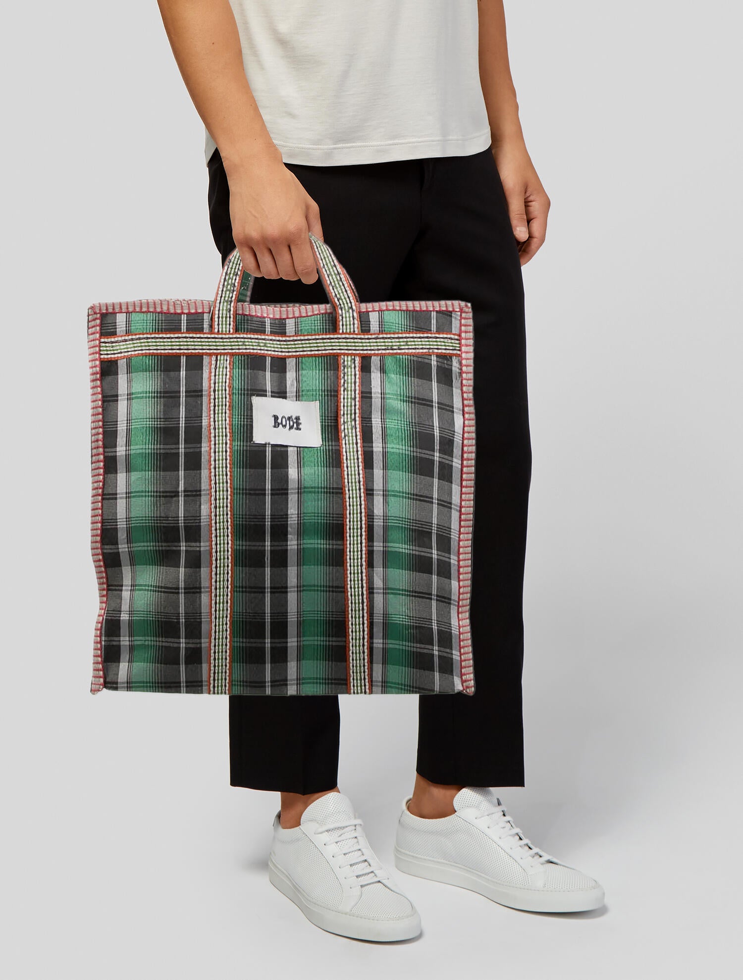 BODE BODE Plaid Shopper Tote - Black Totes, Bags - WBODE20558 | The ...