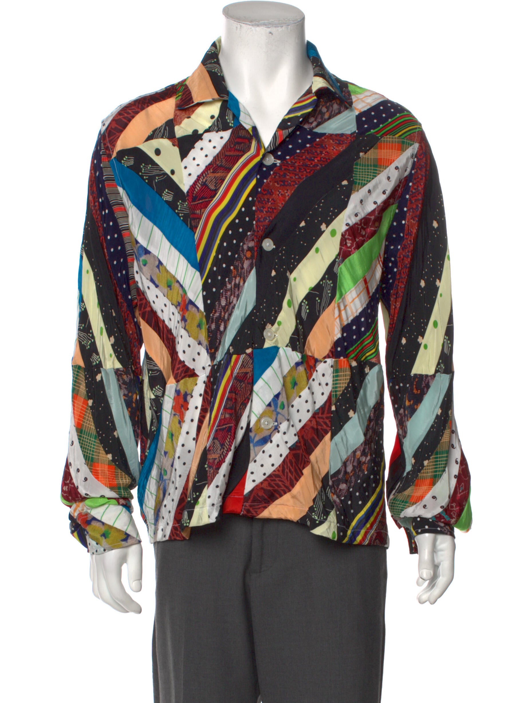 BODE Printed Long Sleeve Shirt - Black Casual Shirts, Clothing ...