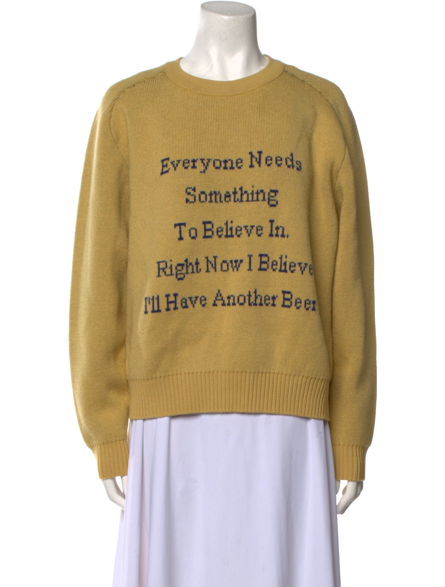 BODE Merino Wool Graphic Print Sweater - Yellow Knitwear, Clothing ...