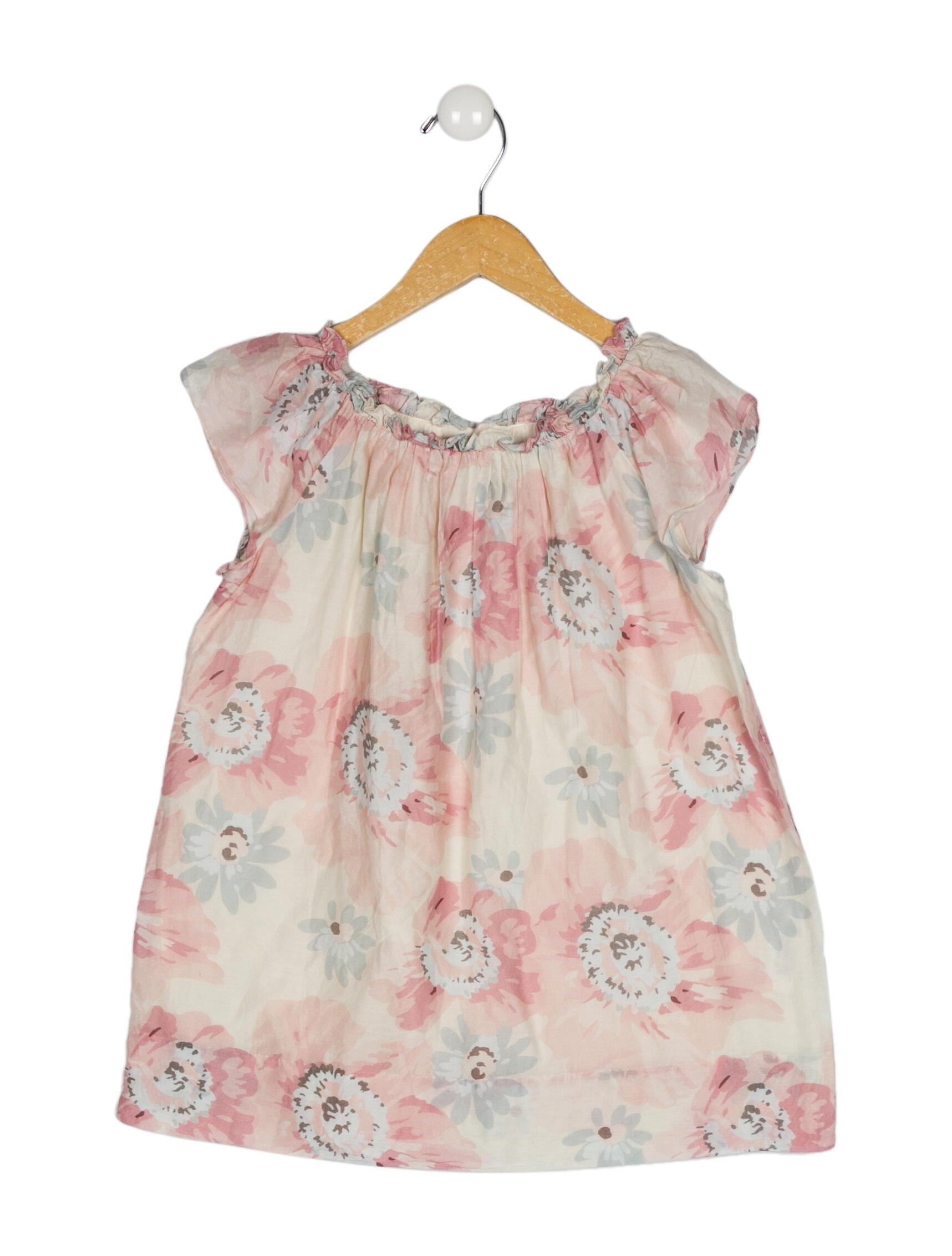 Bonpoint Girls' Cherry Logo Long Sleeve Top - Burgundy Sizes 2-6, Girls ...