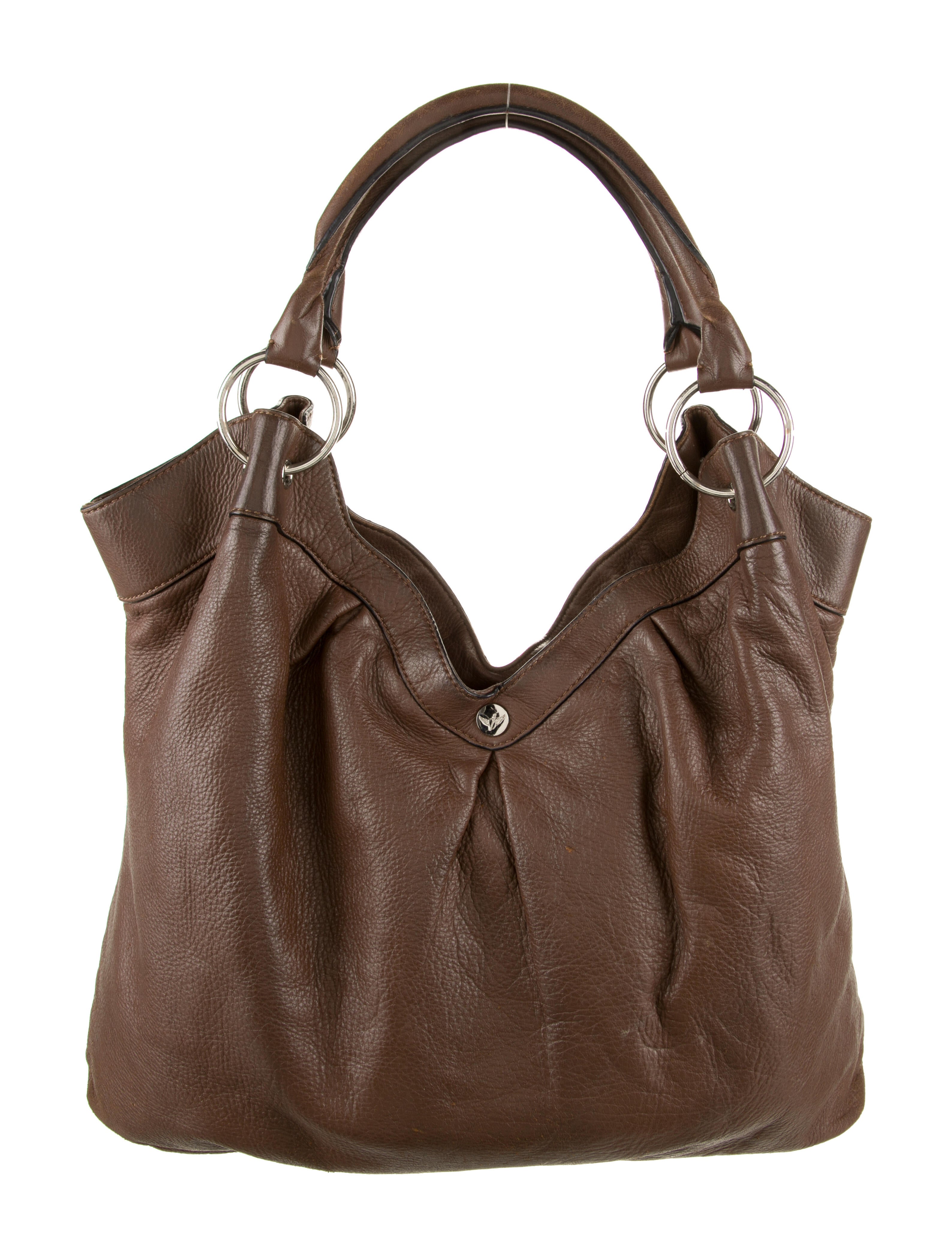 Leonello Borghi Leather Shoulder Bag - Brown Hobos, Handbags ...