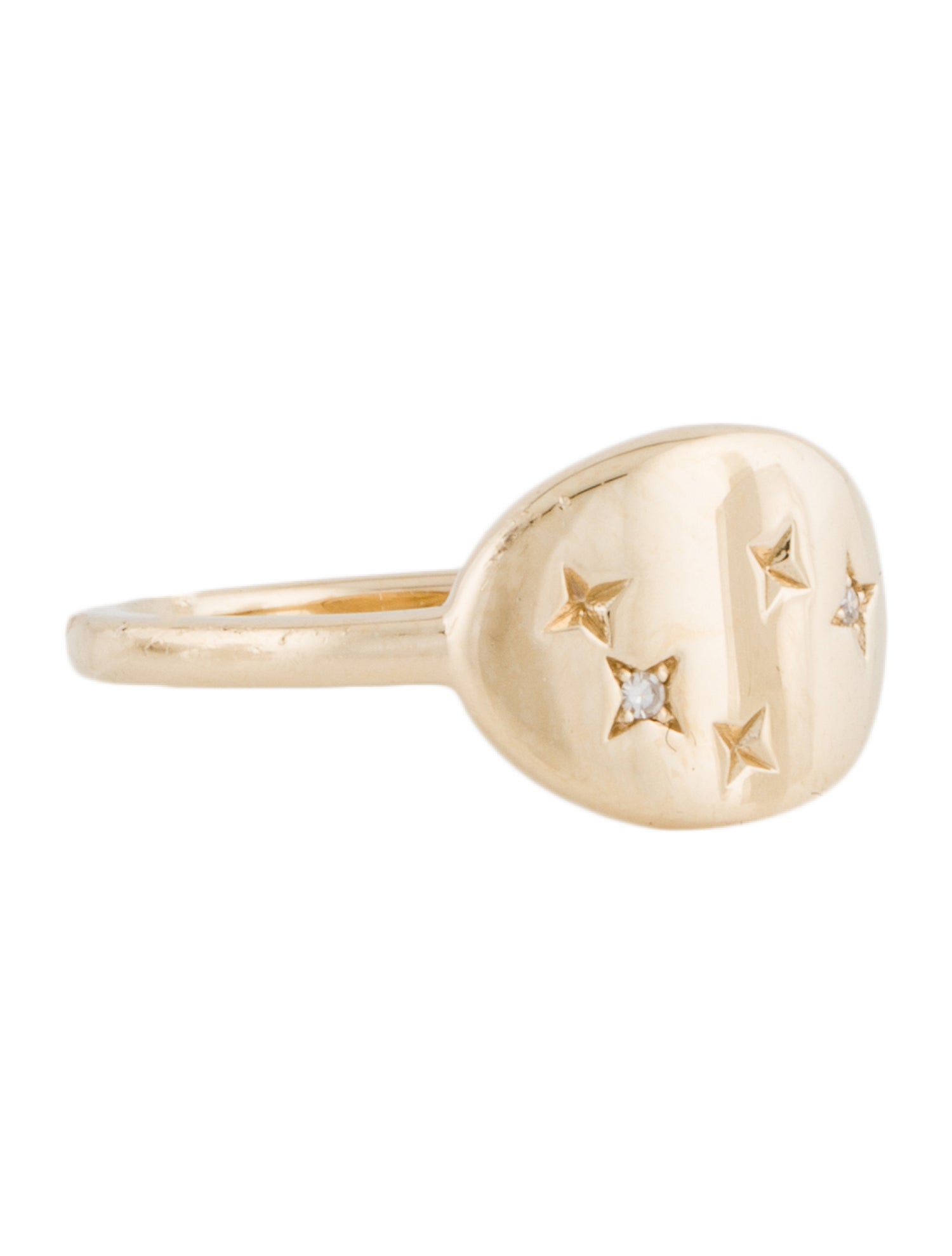 Ring Concierge 14K Diamond Aries Constellation Signet Ring - Signet ...