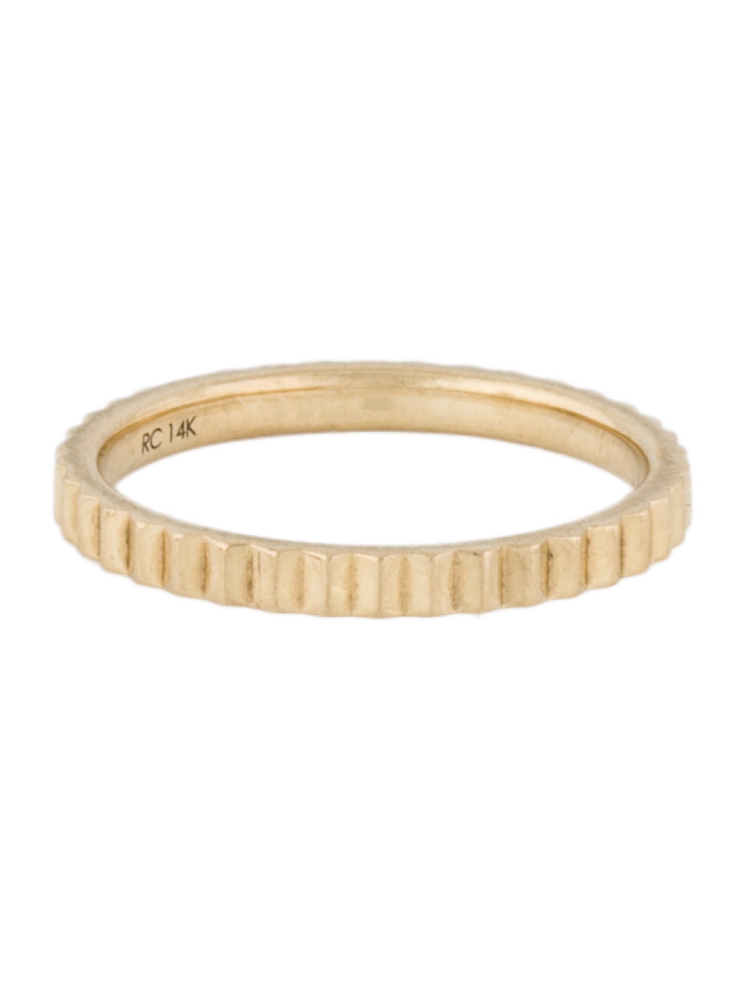 Ring Concierge 14K Fluted Stackable Ring - 14K Yellow Gold Band, Rings ...