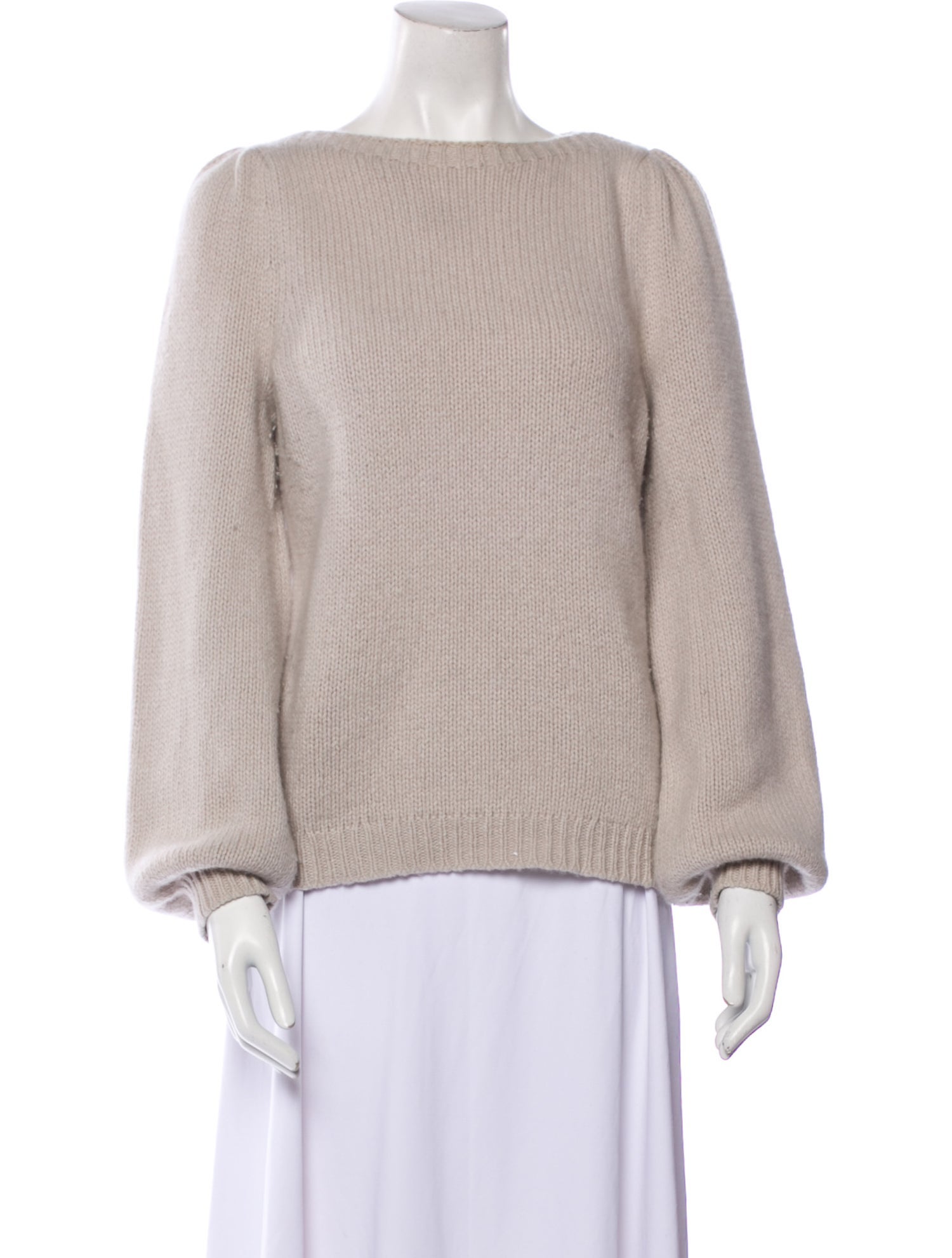 Brochu Walker Cashmere Bateau Neckline Sweater - Grey Knitwear ...