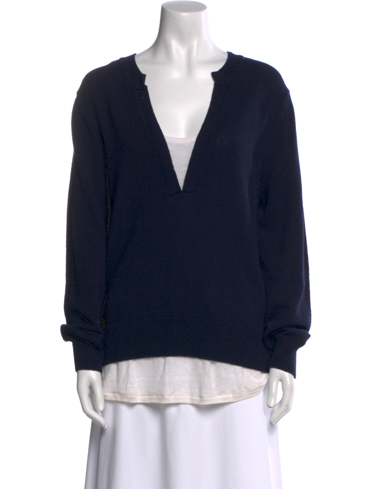 Brochu Walker V-Neck Sweater - Blue Knitwear, Clothing - WBR40148 | The ...