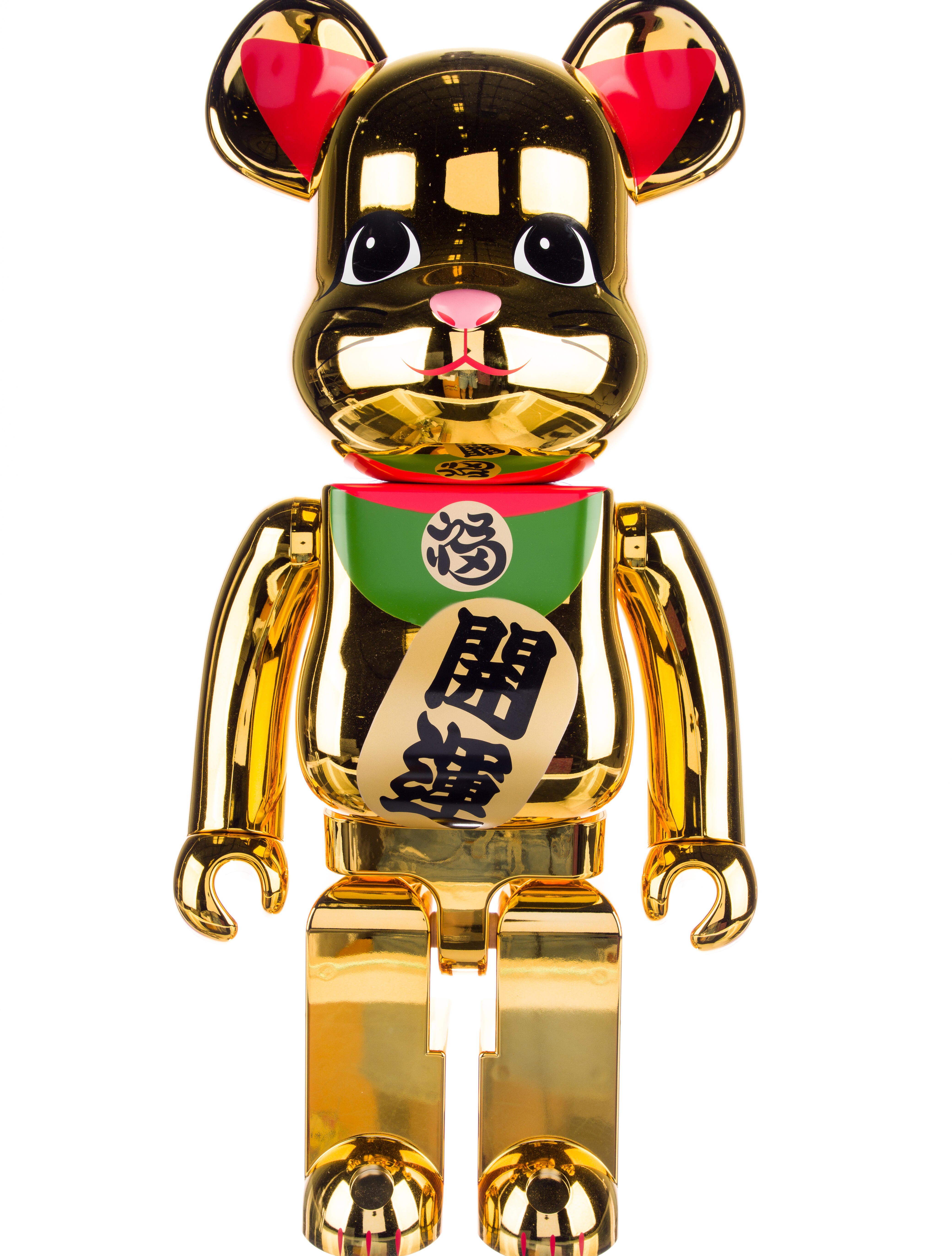 Bearbrick Beckoning Cat 1000% Figurine - Metallic Figures, Collectibles ...