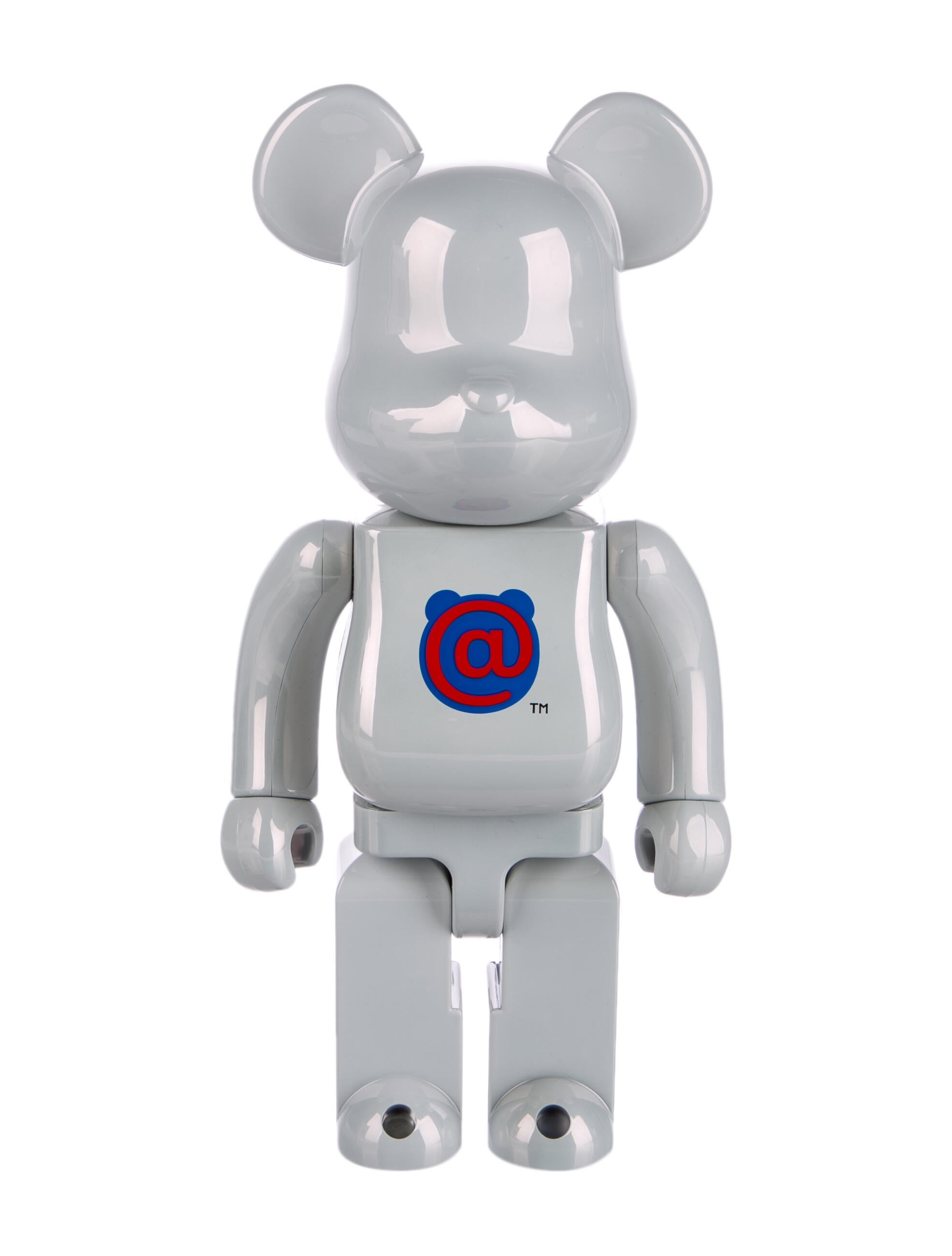 Bearbrick 20th Anniversary White Chrome 1st Model 400% Figurine - White ...