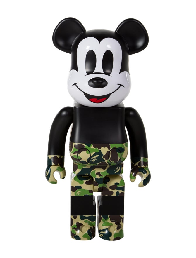 Bearbrick x BAPE x Mickey Mouse 1000% Figure - 90th Anniversary - Black ...