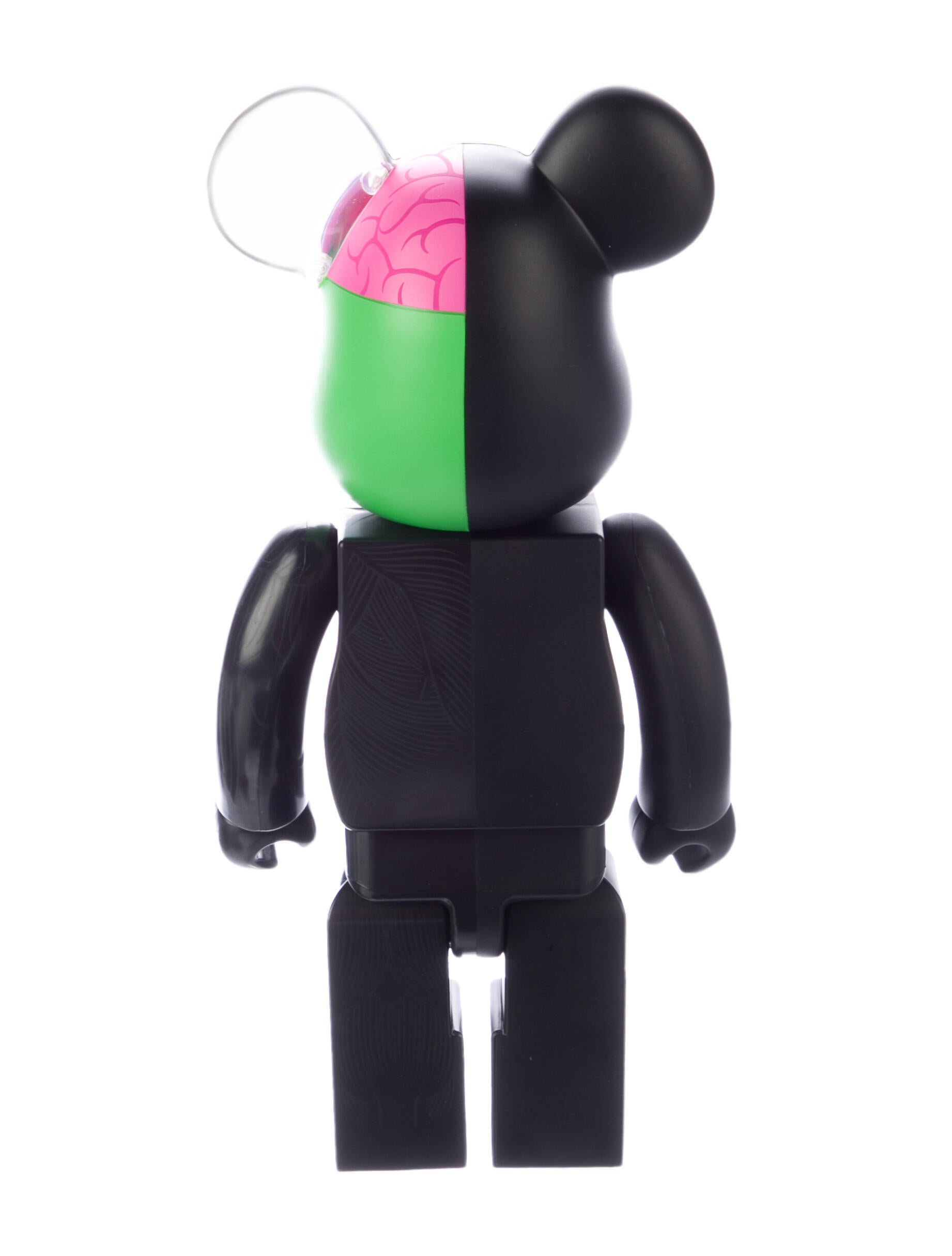 Bearbrick x KAWS (Original Fake) Companion 100% & 400% Set - Black ...