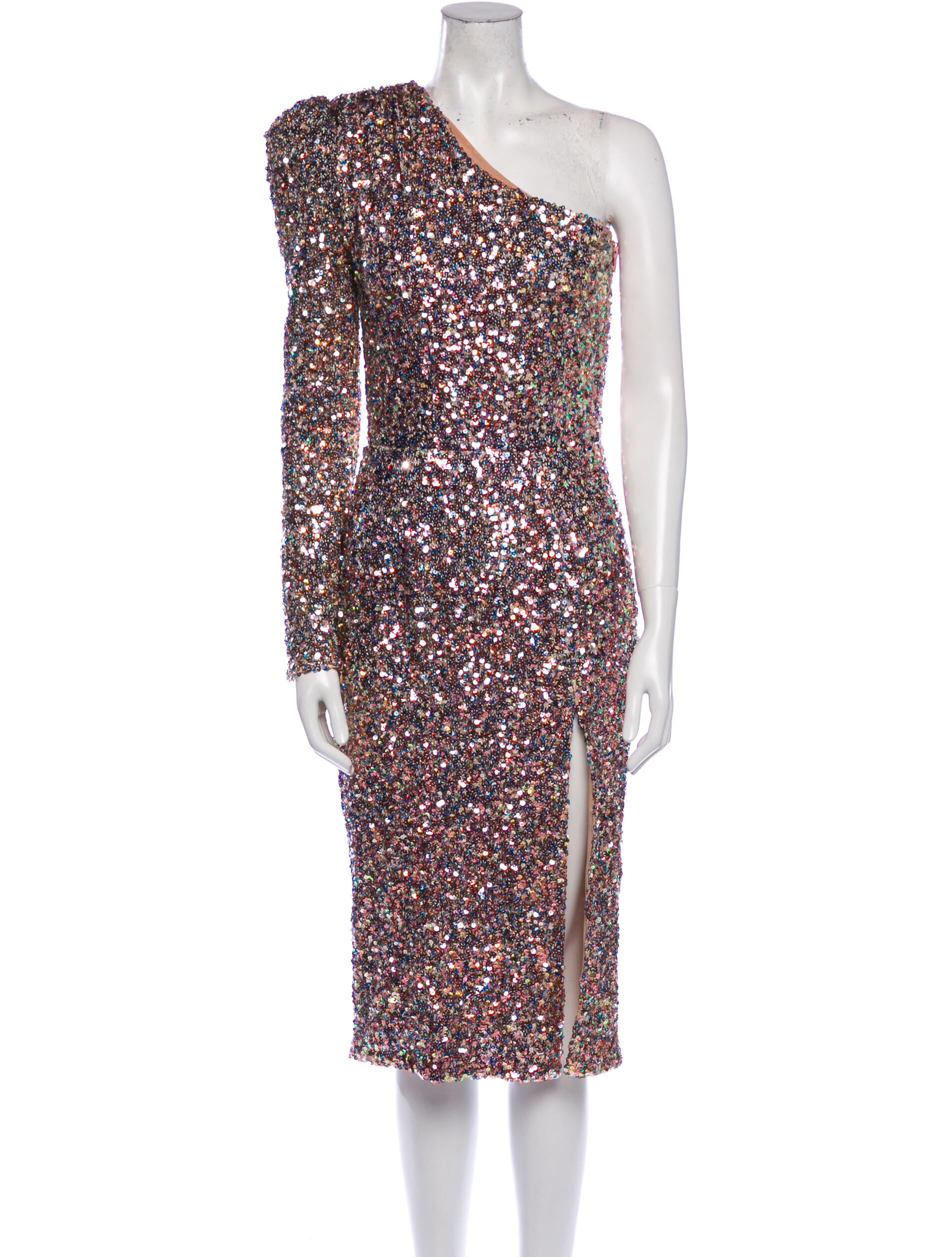 Bronx & Banco One-Shoulder Midi Length Dress w/ Tags - Pink Dresses ...