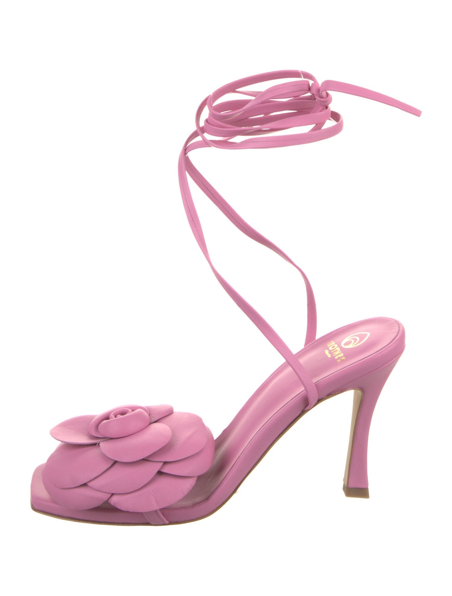 Brother Vellies Leather Floral Print Gladiator Sandals - Pink Sandals ...