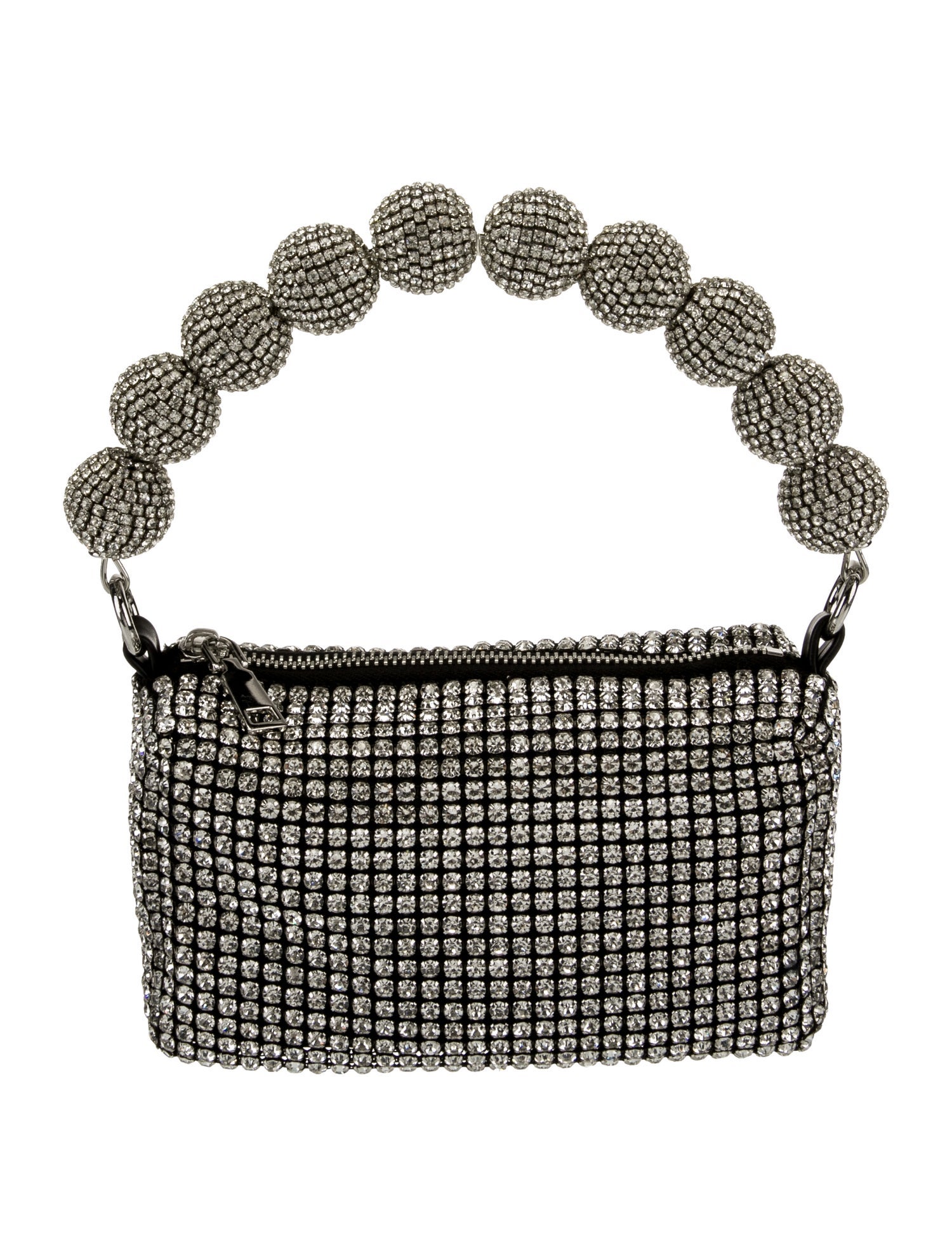 btb Crystal Embellished Handle Bag - Silver Handle Bags, Handbags ...