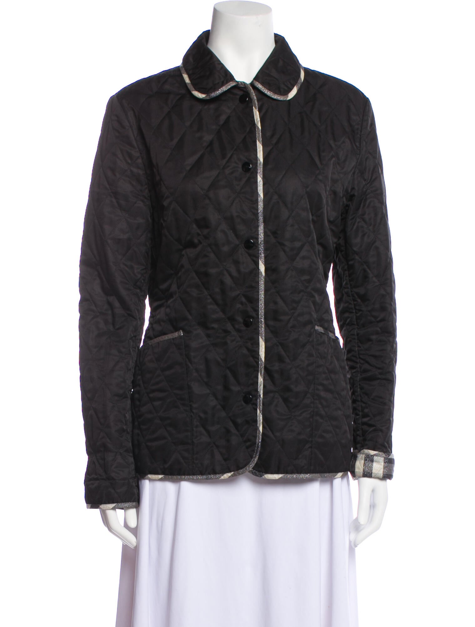 Burberry London Burberry Metallic Cropped Jacket - Gold Jackets ...