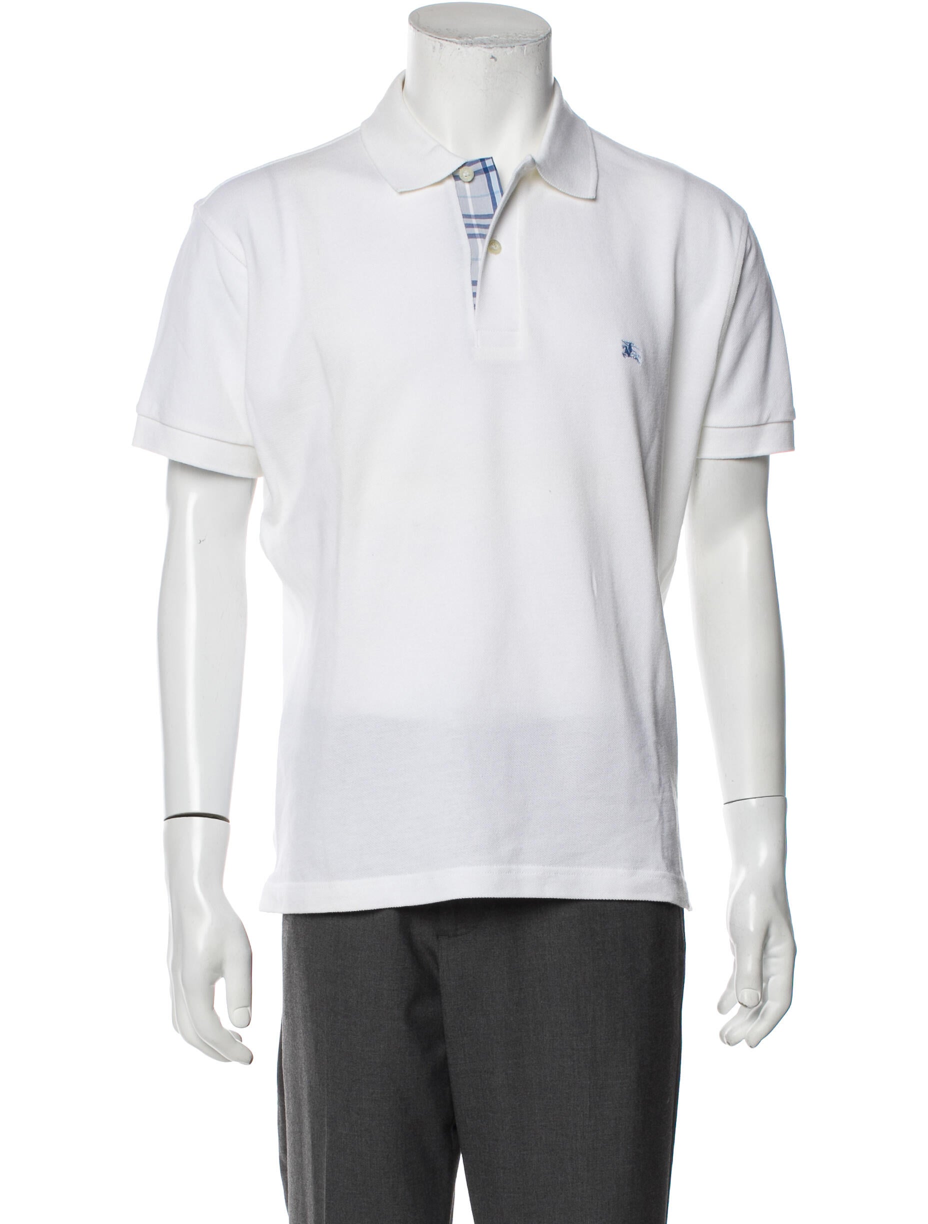 Burberry London Crew Neck Short Sleeve Polo Shirt - White Polos ...