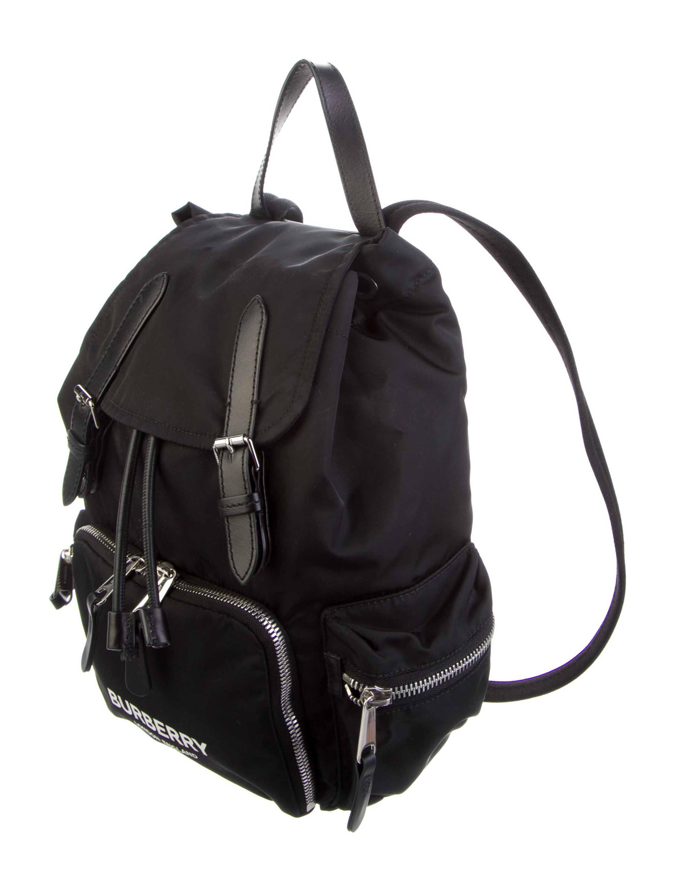 Burberry London Nylon Leather-Trimmed Backpack - Black Backpacks ...