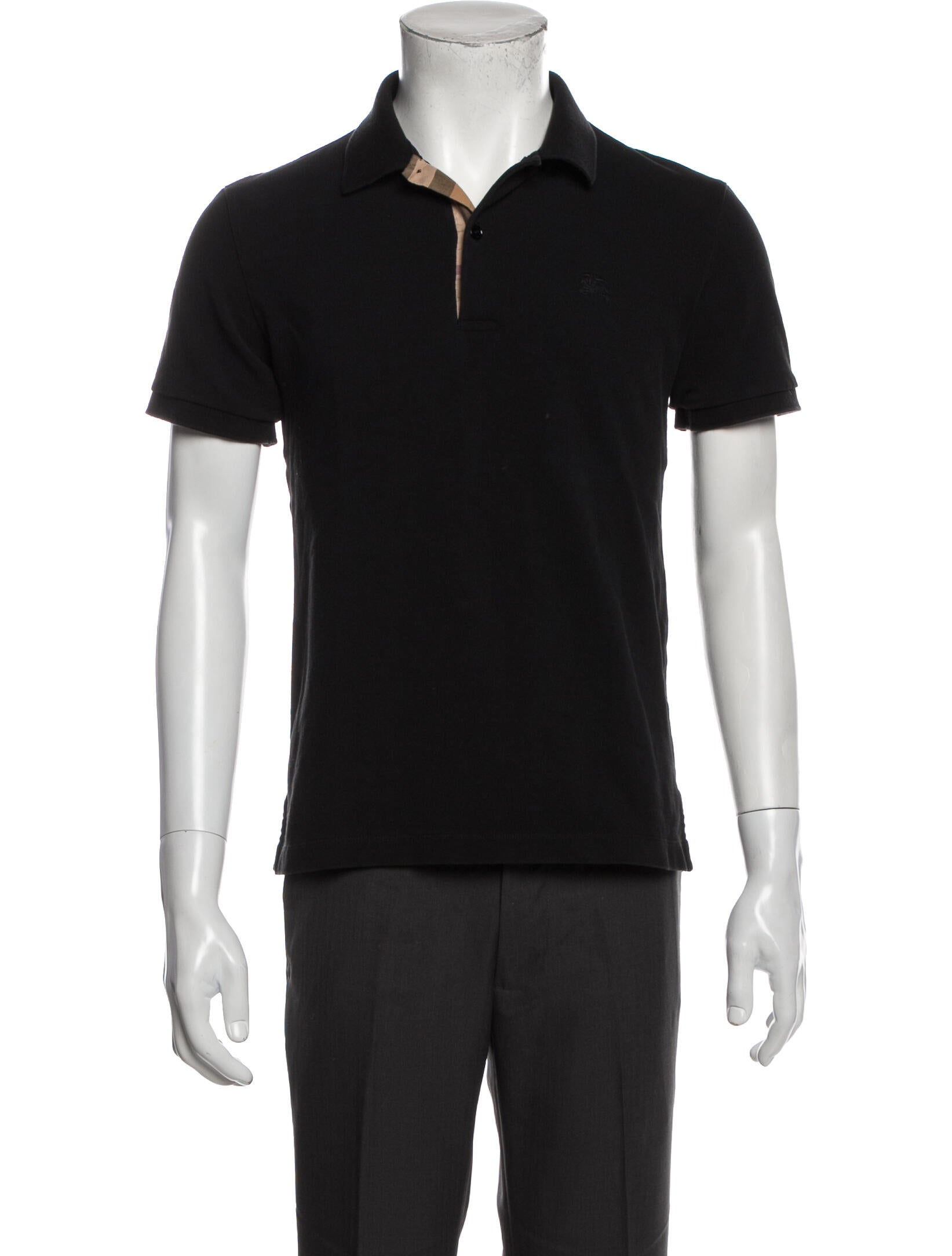 Burberry London Collar Short Sleeve Polo Shirt - Black Polos, Clothing ...