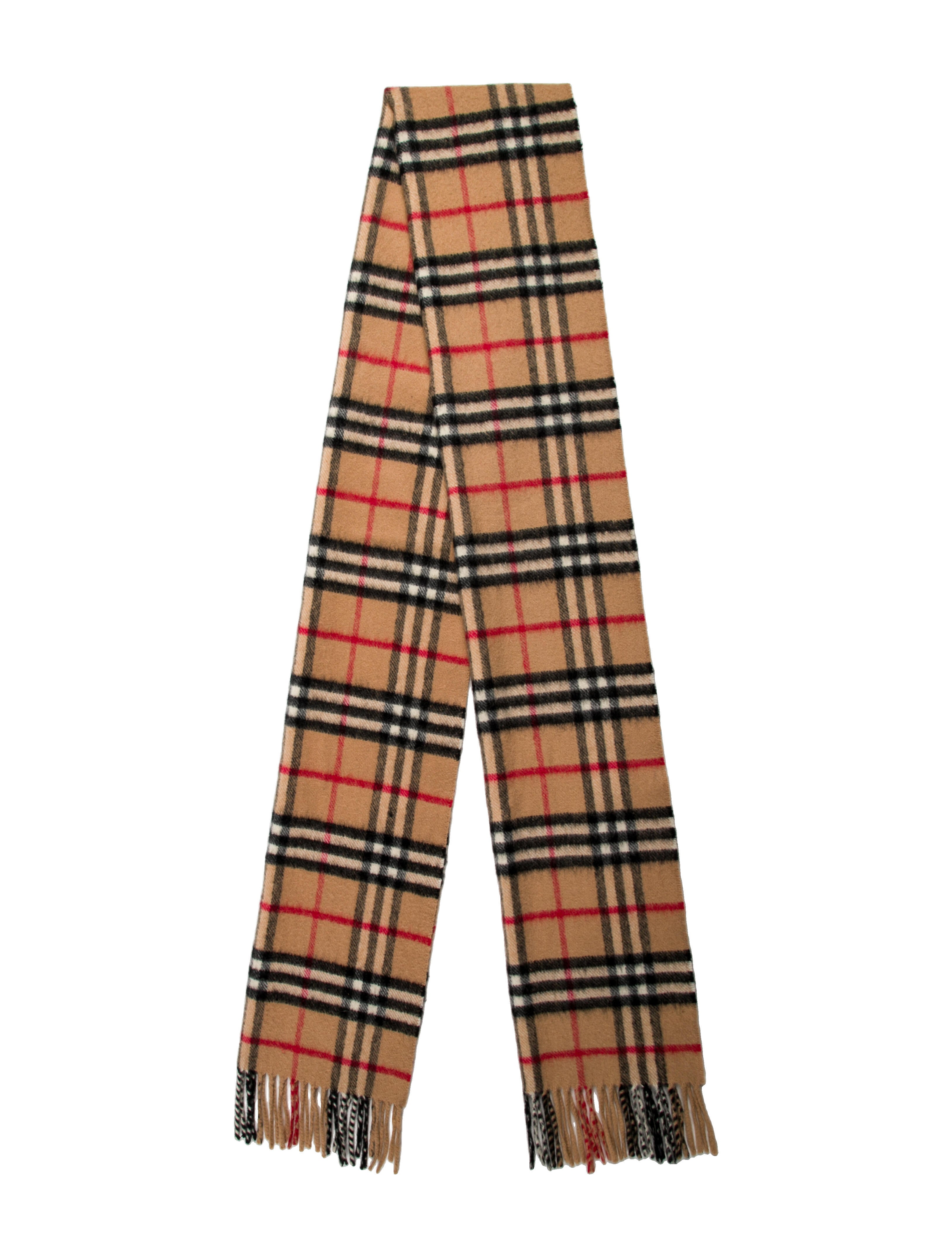 Burberry Silk Nova Check Pattern Scarf - Neutrals Scarves and Shawls ...