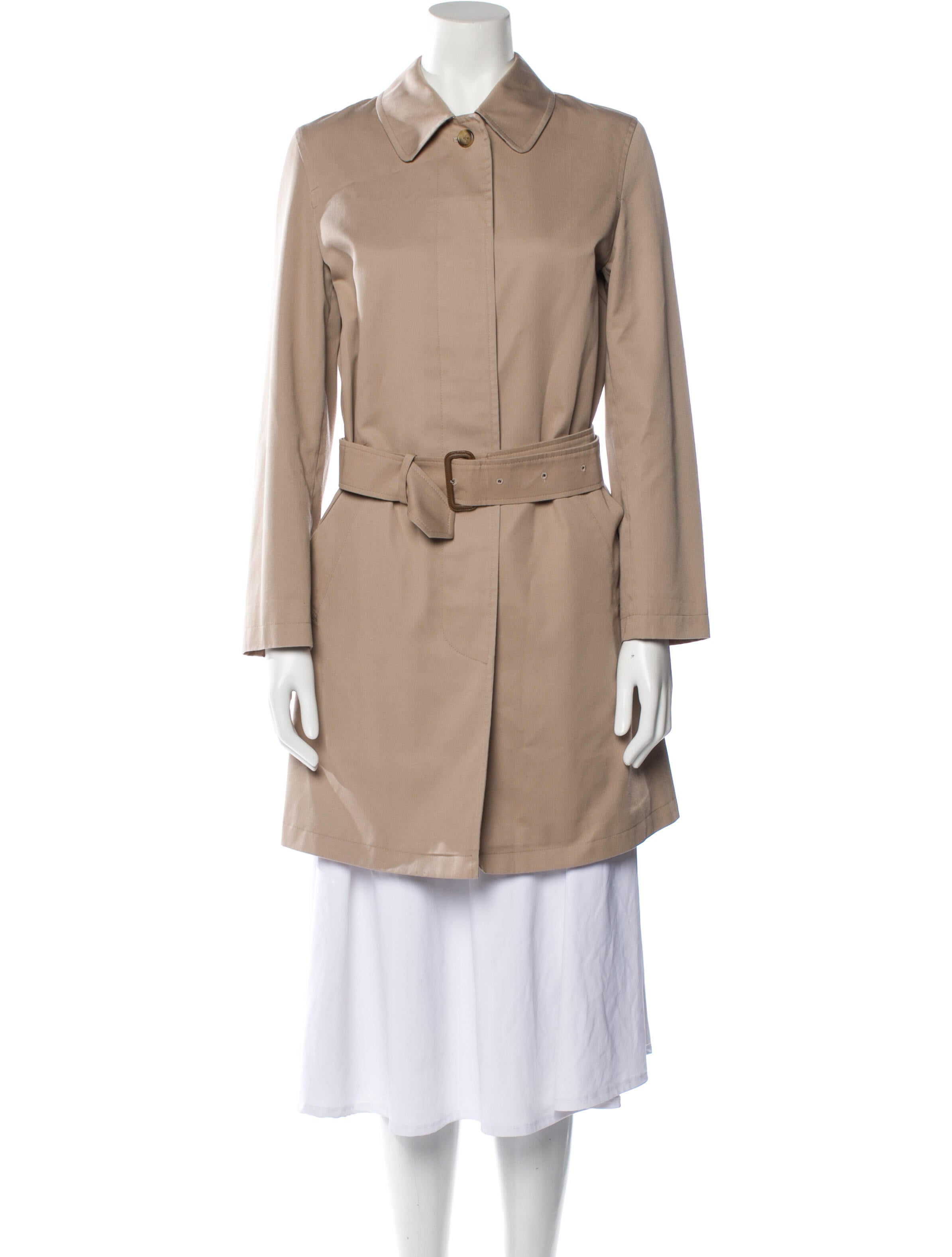 Burberry London Fox Fur & Virgin Wool Coat - Neutrals Coats, Clothing ...