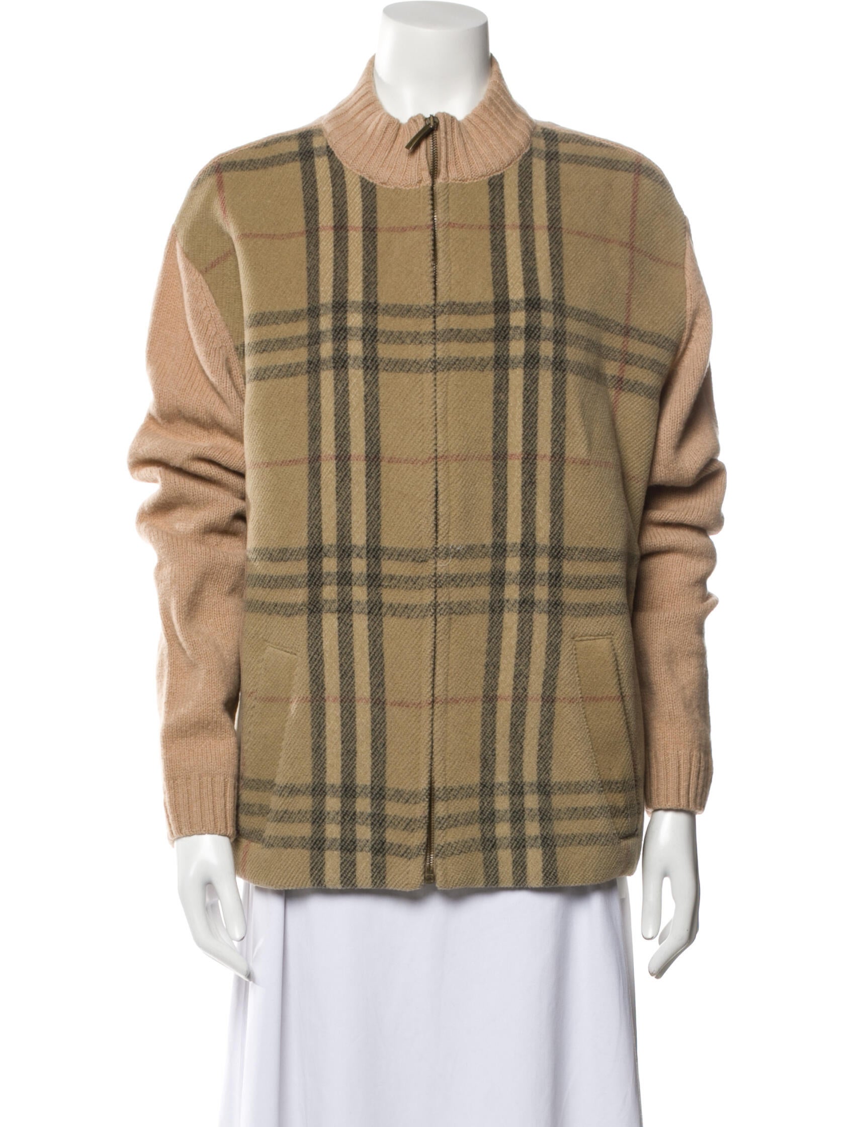 Burberry London Plaid Print Bomber Jacket - Neutrals Jackets, Clothing ...