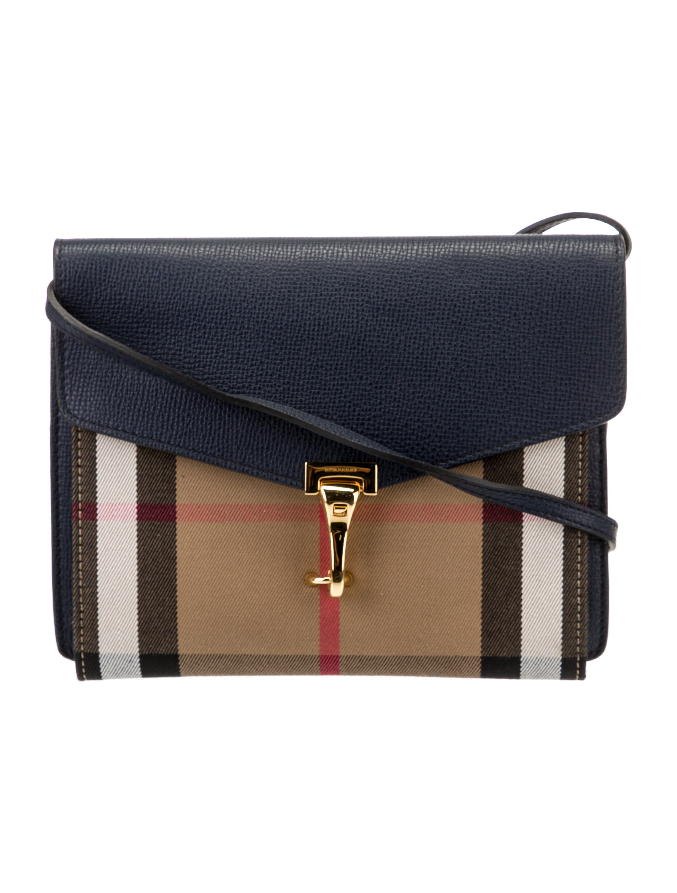 Burberry London Haymarket Check Crossbody Bag - Blue Crossbody Bags ...
