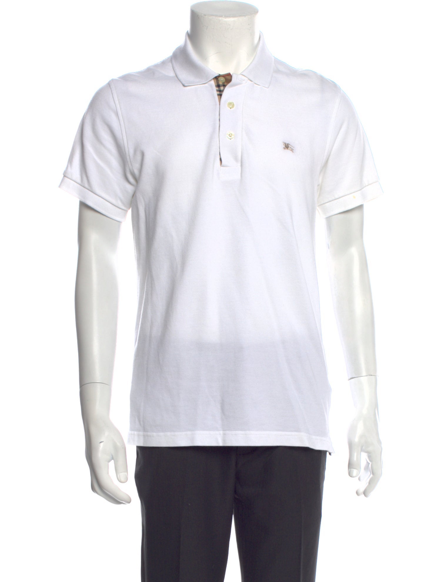 Burberry London Collar Short Sleeve Polo Shirt - White Polos, Clothing ...