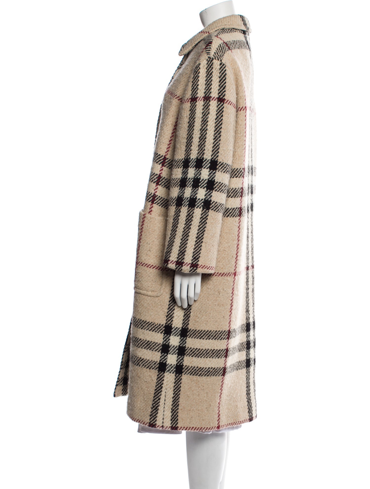Burberry London Plaid Print Coat - Neutrals Coats, Clothing ...