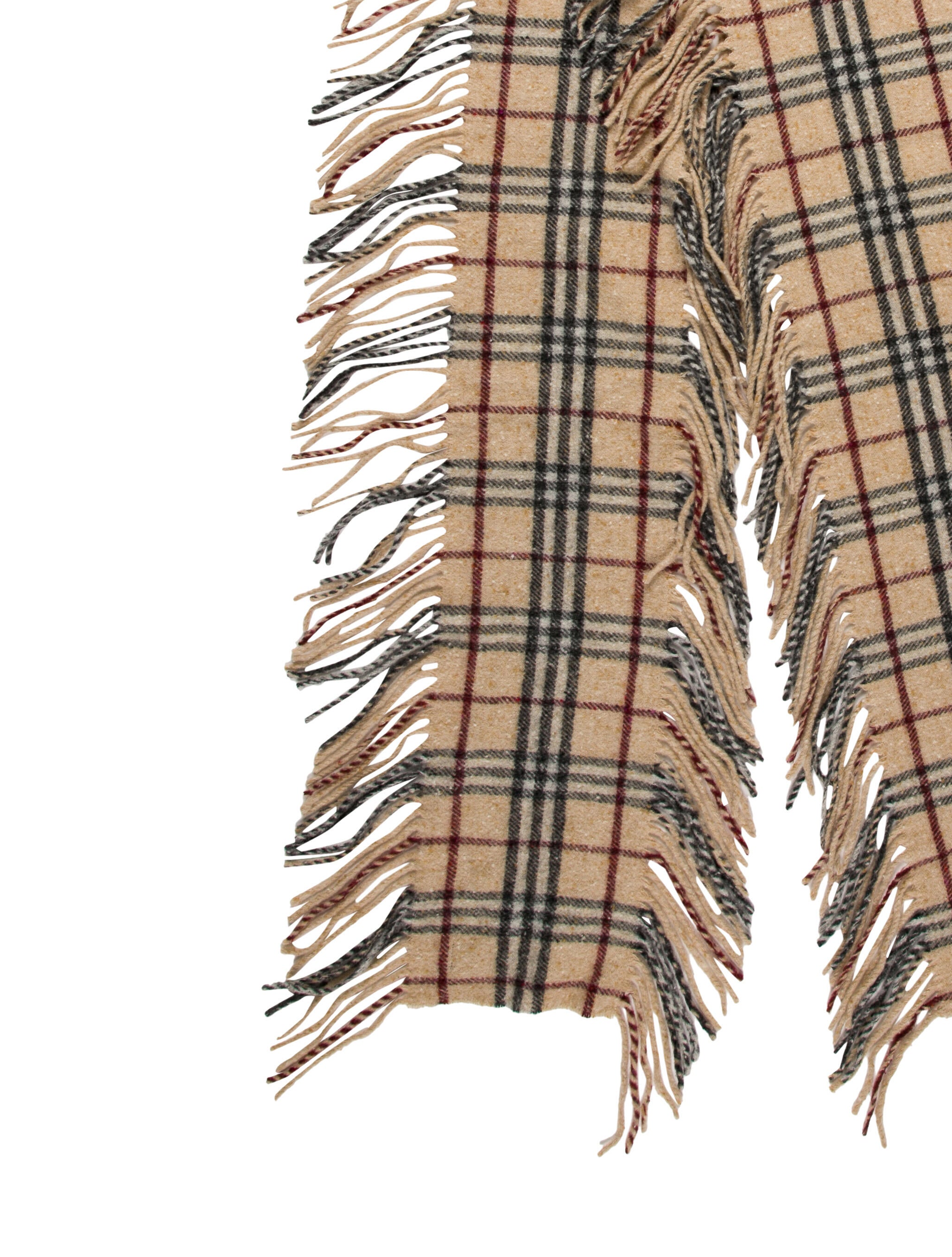 Burberry London Lambswool House Check Pattern Scarf - Neutrals Scarves ...