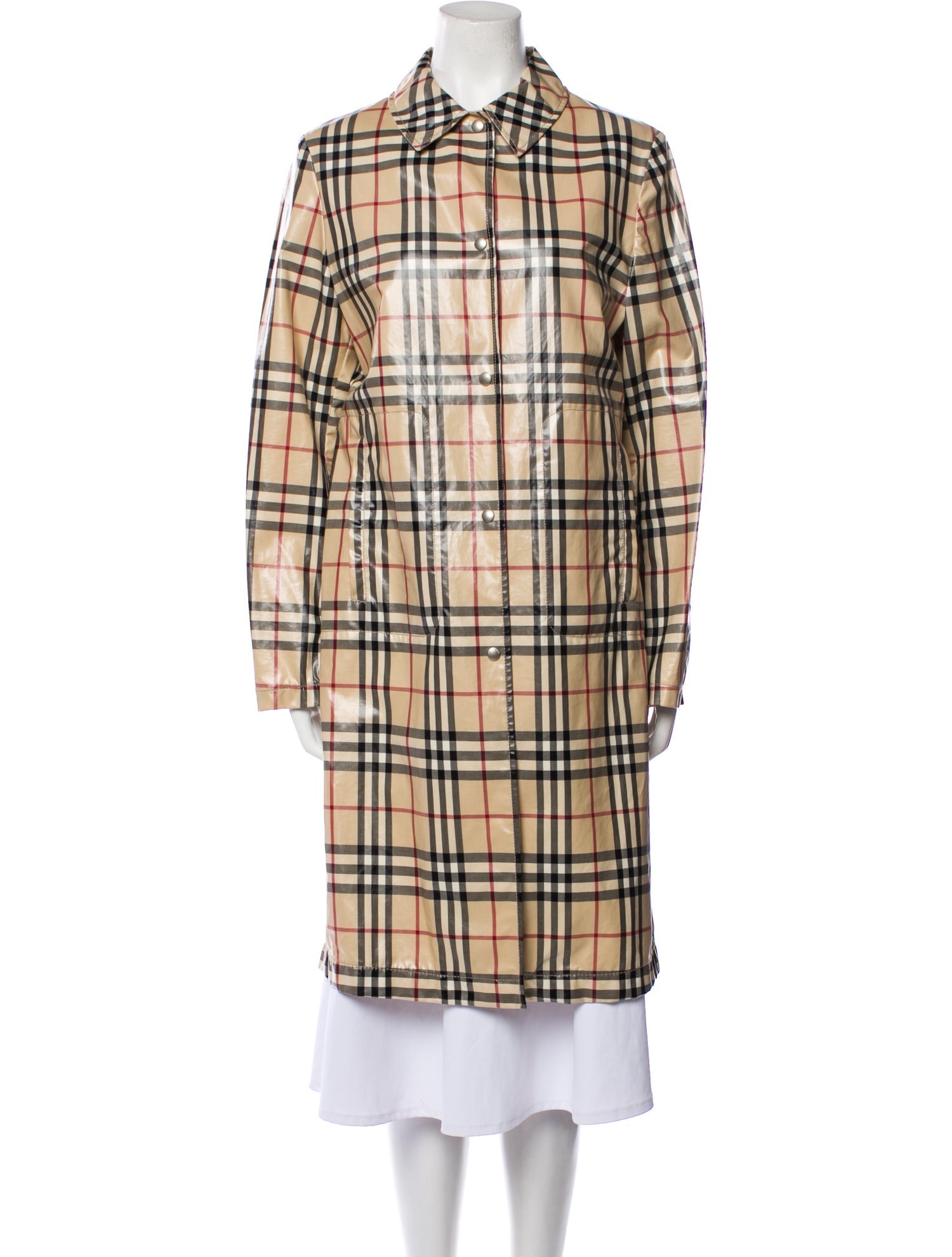 Burberry London Lambswool Plaid Print Parka - Neutrals Coats, Clothing ...