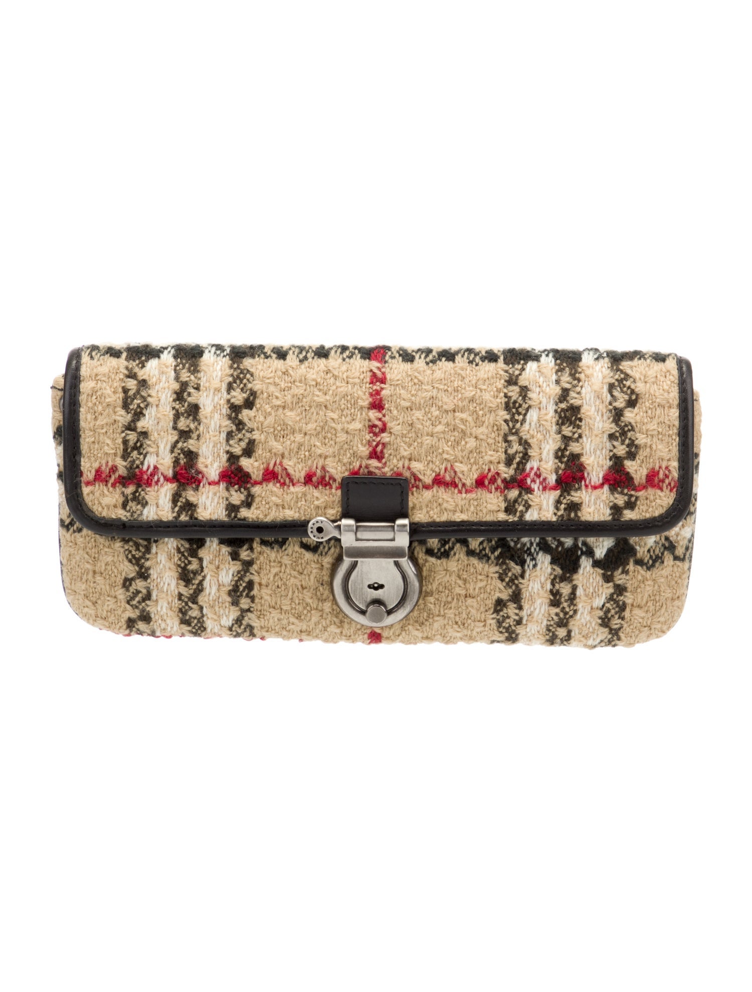 Burberry London Casual Leather Trimmed Clutch - Neutrals Clutches ...
