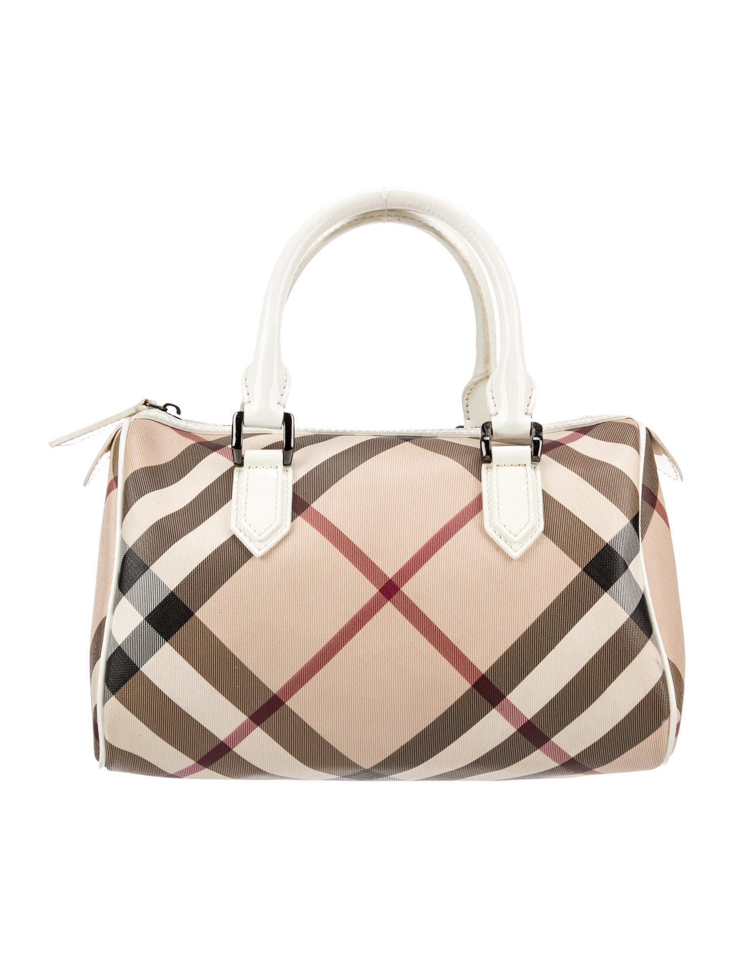 Burberry London Leather Trimmed Handle Bag - Neutrals Handle Bags ...